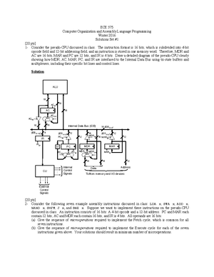 HW 2 Solution Prof. Ben Lee - ECE 375 Computer Organization and Assembly Language Programming ...