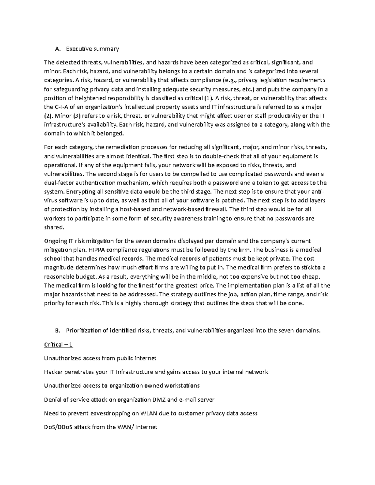 Lap 6-SE150718- Develop a Risk Mitigation Plan Outline for an IT ...