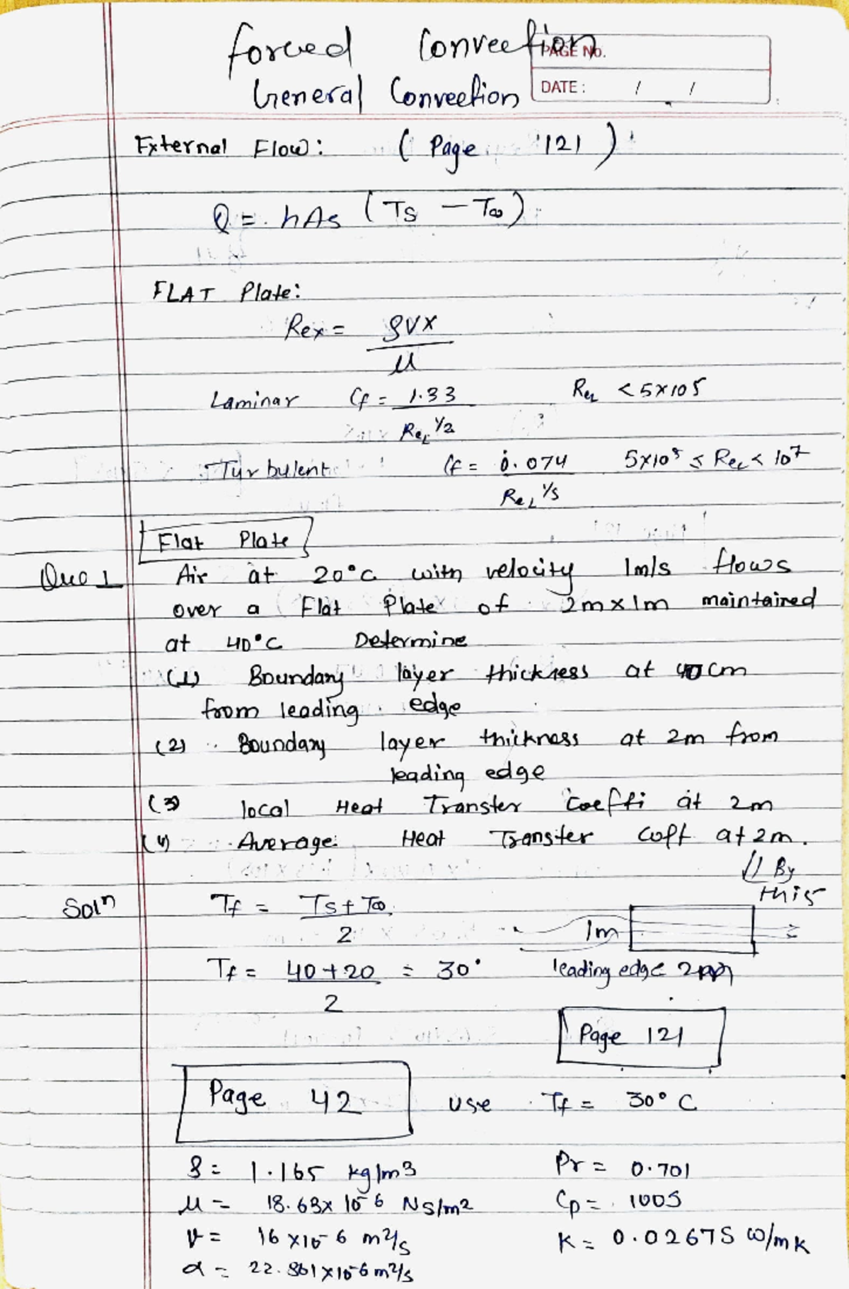 Heat ct 2 notes - Nothing - forced Convee fire PAGE No. General ...