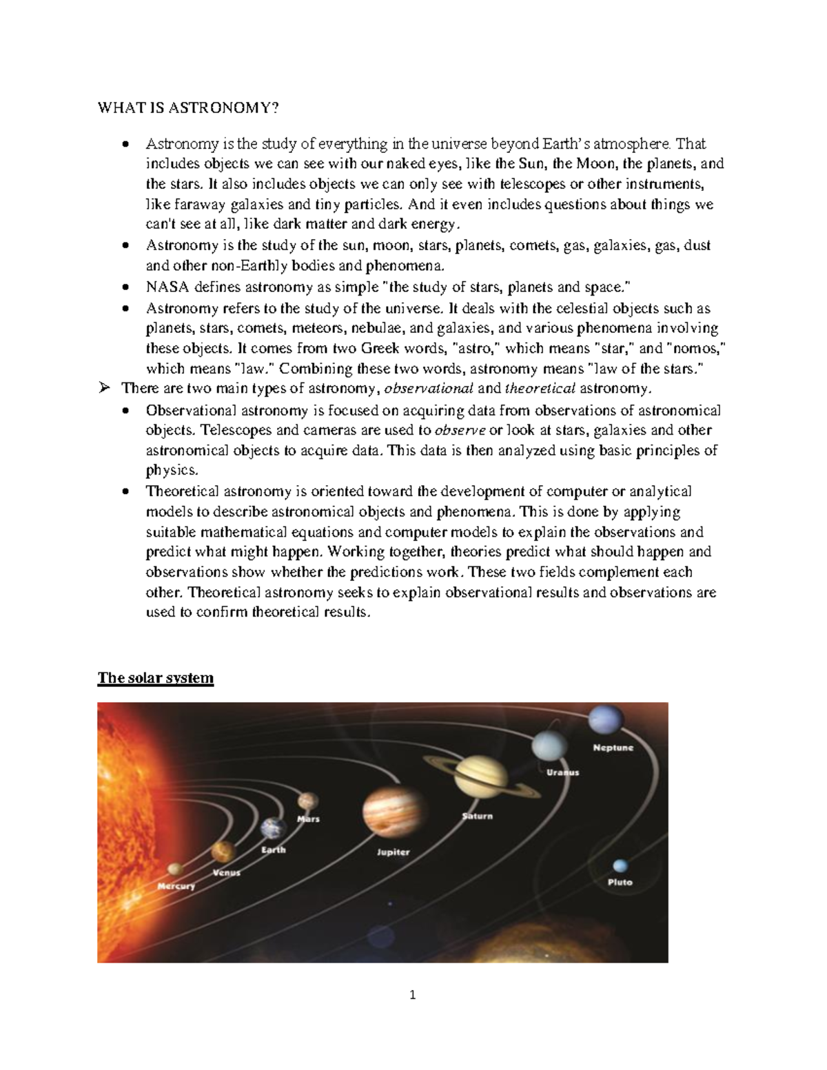 Introduction to Astrophysics and galaxies and planets - WHAT IS ...