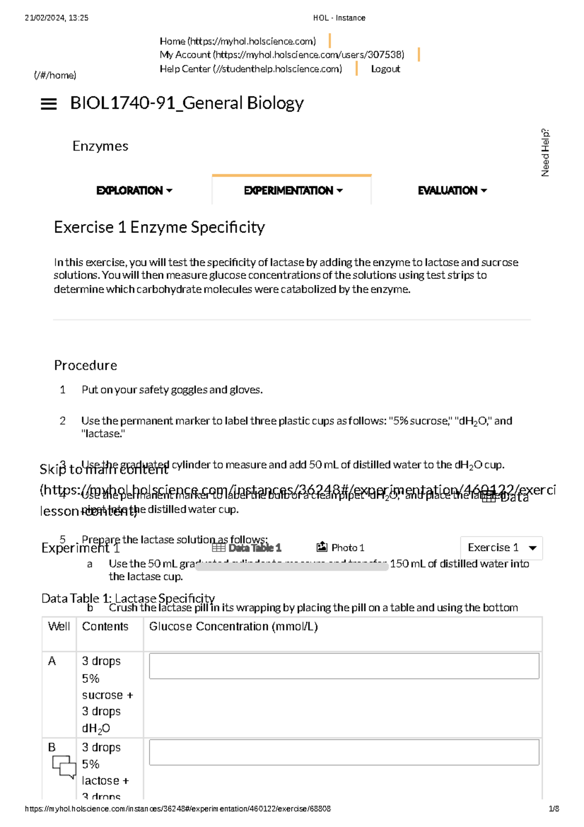HOL - Instance - lab assingment - (/#/home) Home (myhol.holscience) My Account - Studocu