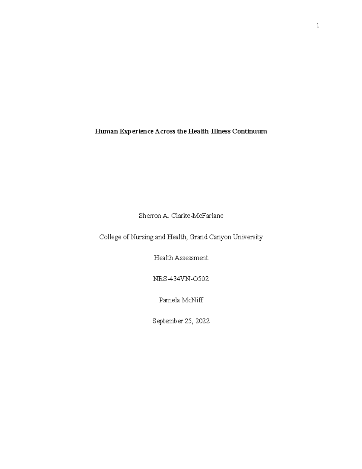 Human Experience Across the Health - Human Experience Across the Health ...