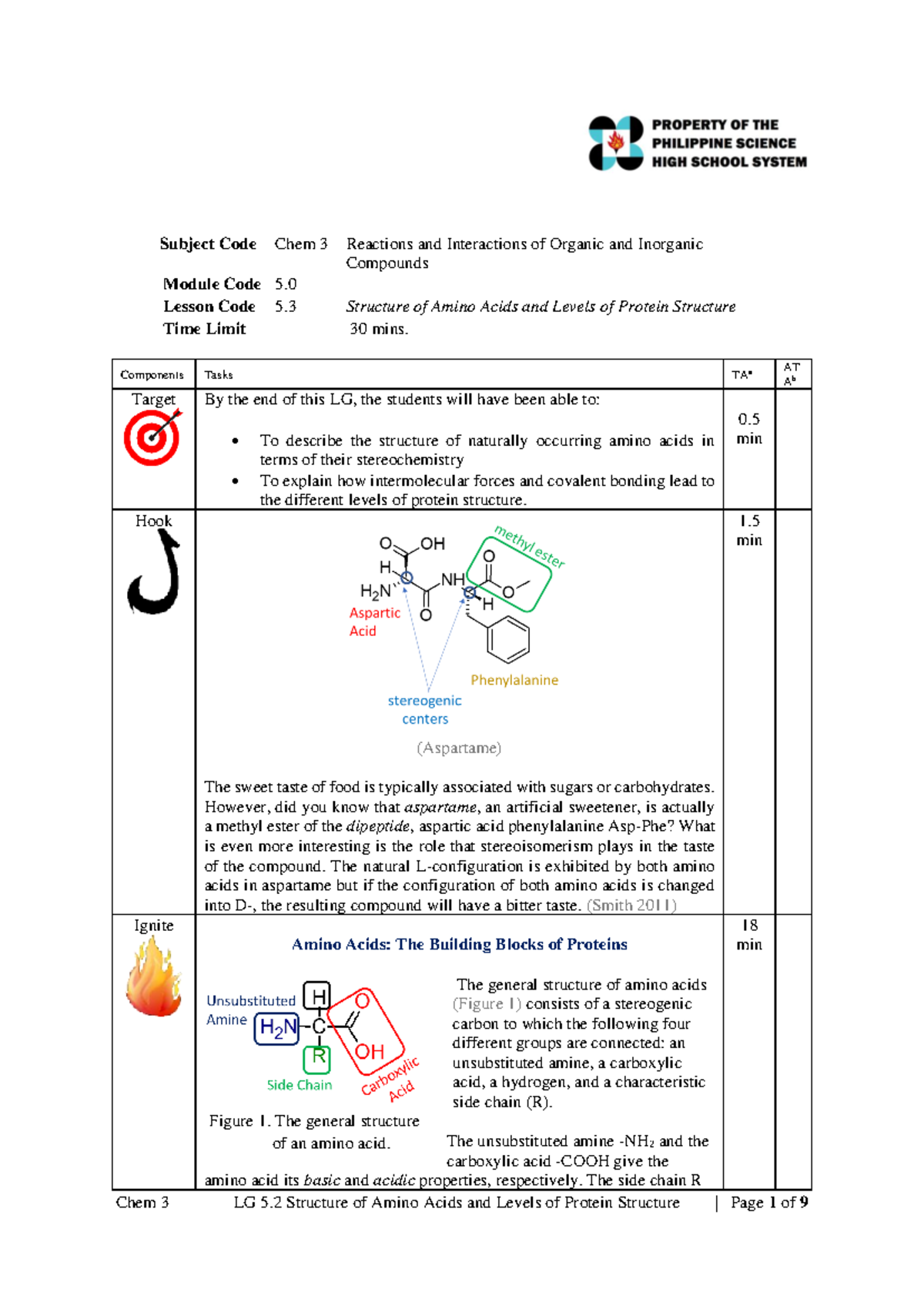 SLG Chem 3 LG 5.3 Structure of Amino Acids and Levels of Protein ...