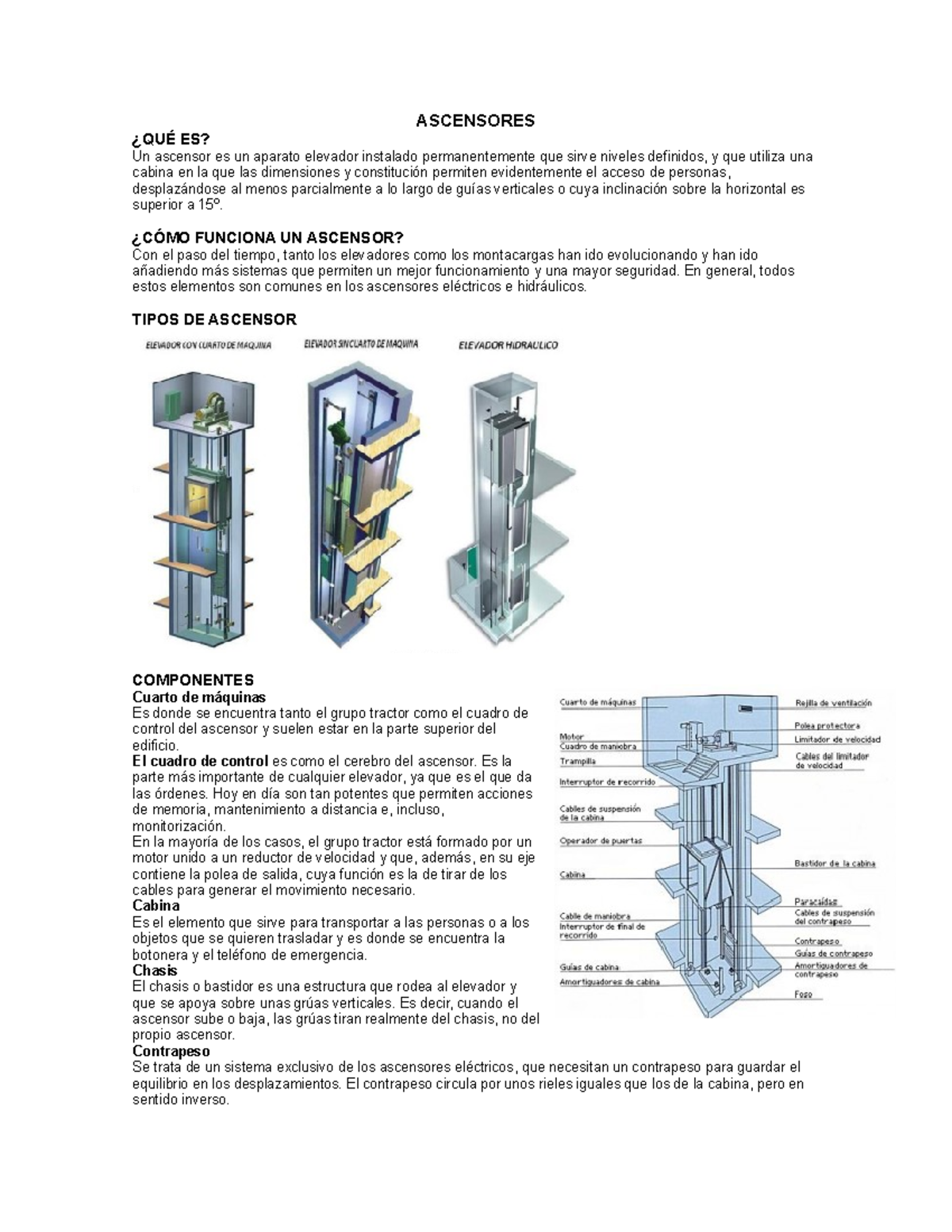 Ascensores especificaciones de calculo - ASCENSORES ¿QUÉ ES? Un ascensor es un aparato elevador ...