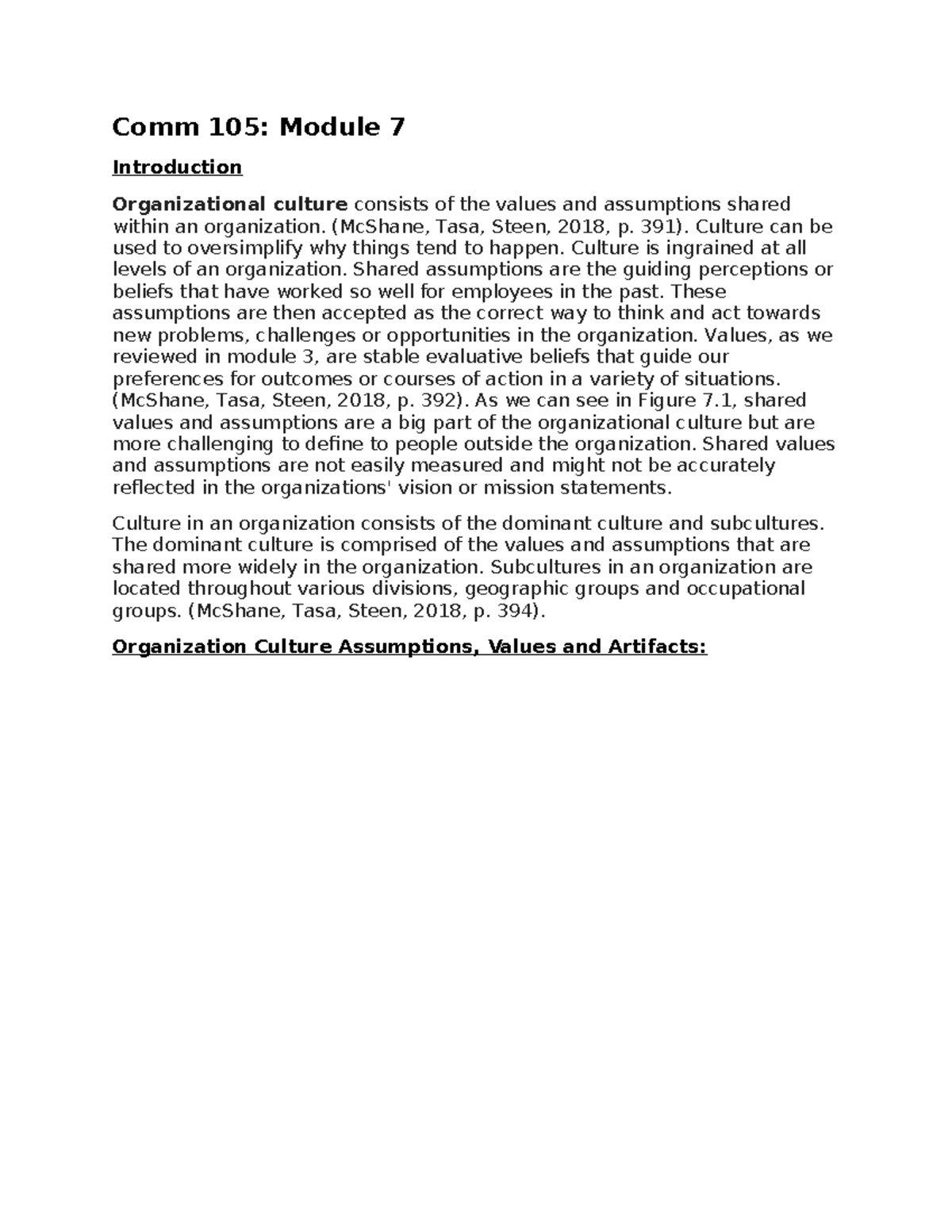 Comm 105 Module 7 Notes - Comm 105: Module 7 Introduction ...