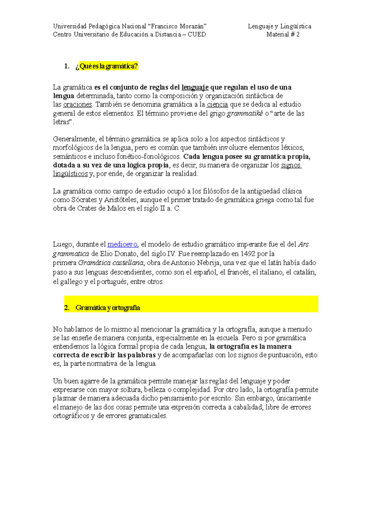 Qué es la gramática - hola - Universidad Pedagógica Nacional “Francisco ...