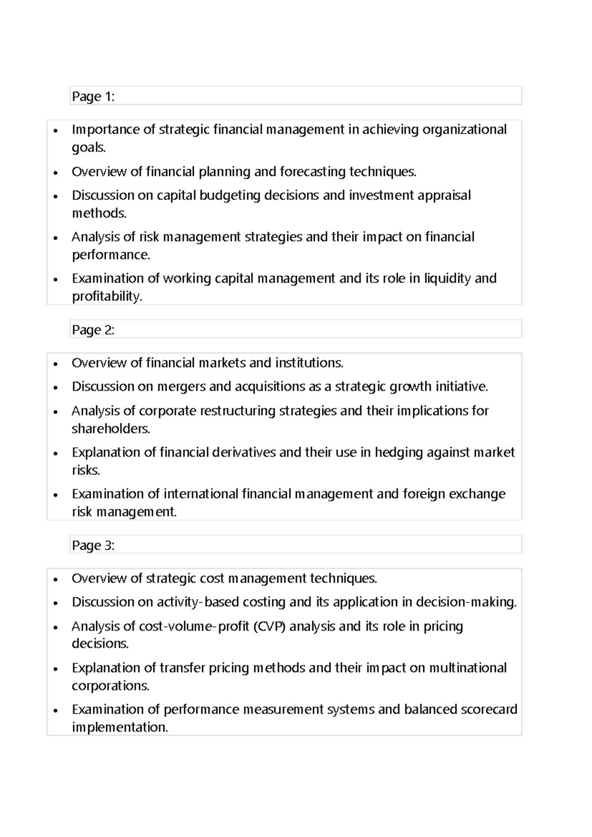 Overview of corporate governance - Page 1: Importance of strategic ...