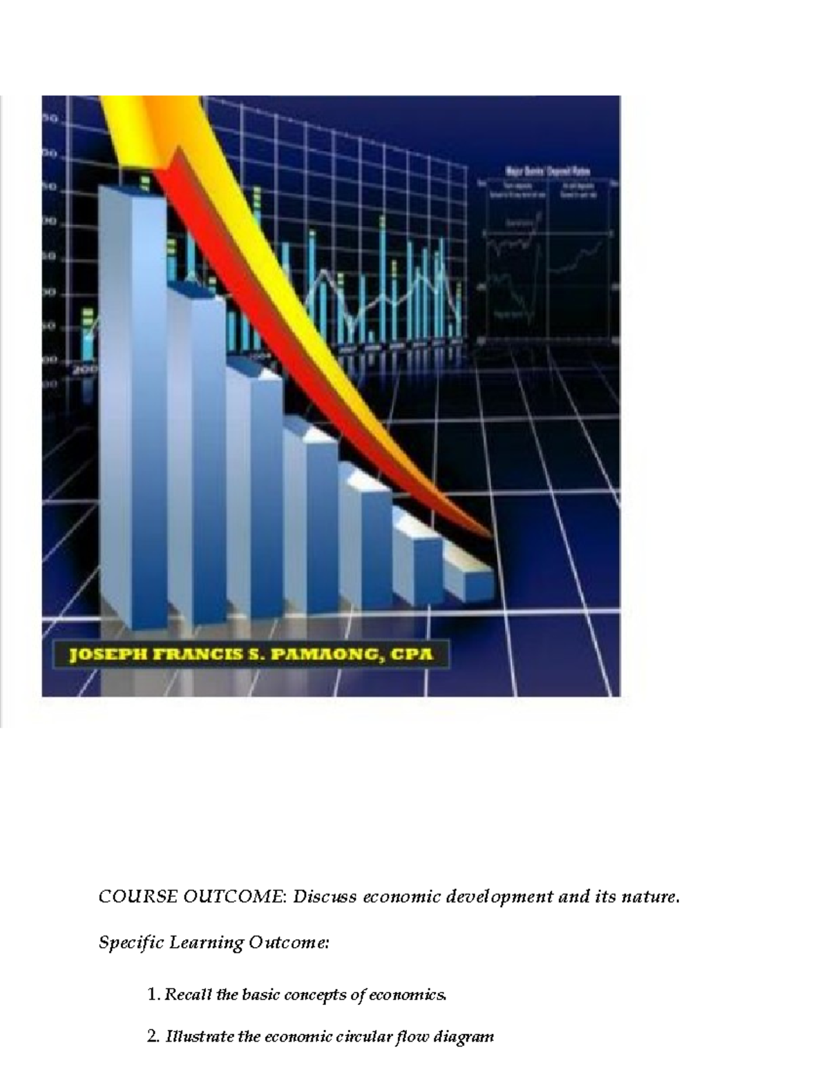 AE12 Course FILE ECON DEV - COURSE OUTCOME : Discuss economic ...
