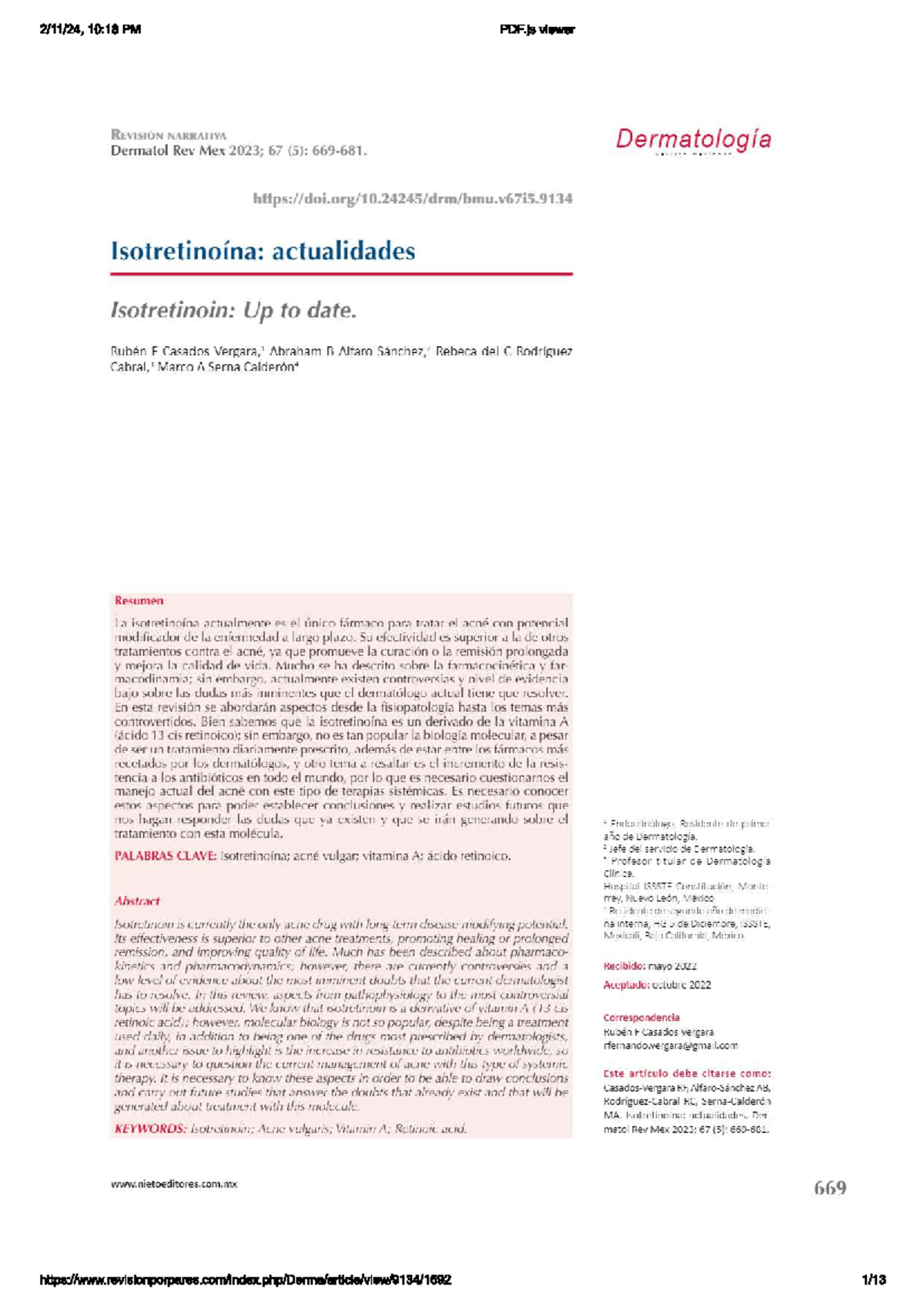 Isotetrinoina - dermatologia - Medicina - Studocu