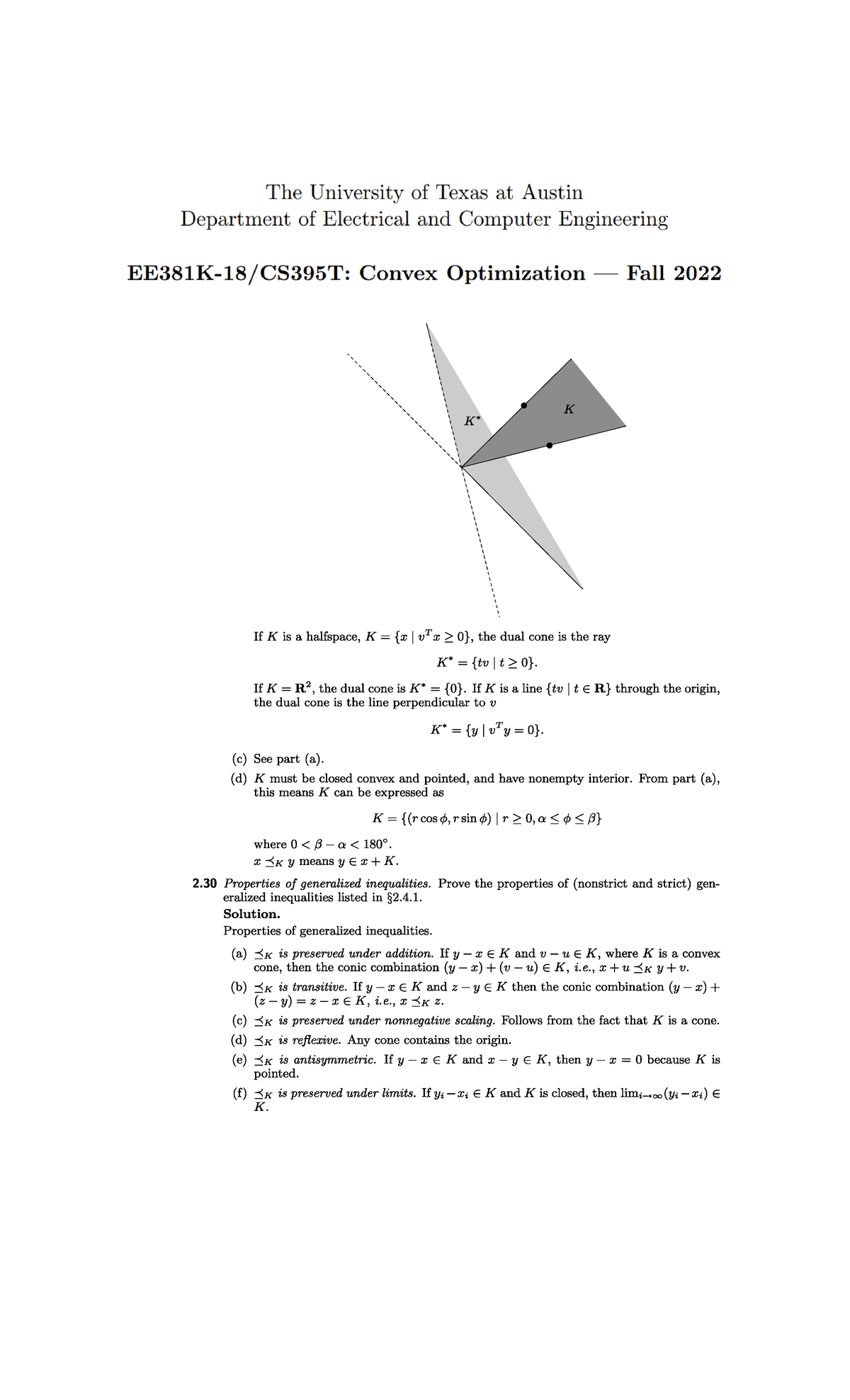 Convex Practice 19 Ece 381k University Of Texas Studocu