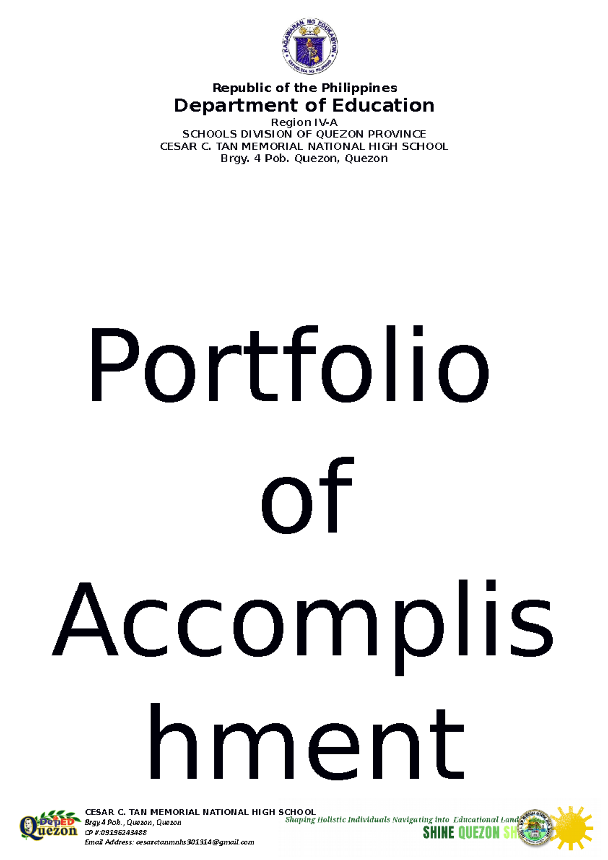 Accomplishment-Report-1 - Department of Education Region IV-A SCHOOLS ...
