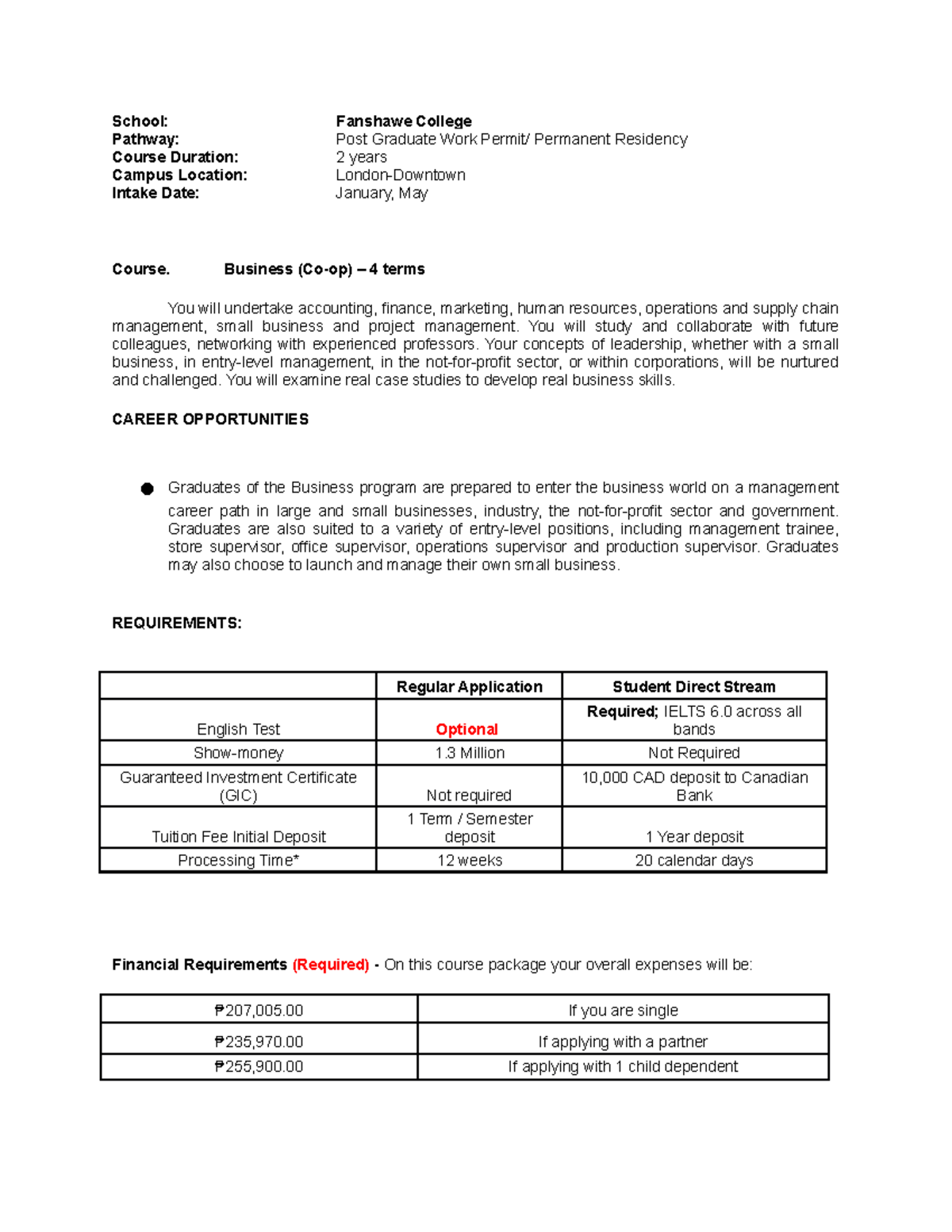 Business (Co-op) - It is a report that is prepared for the purpose of ...
