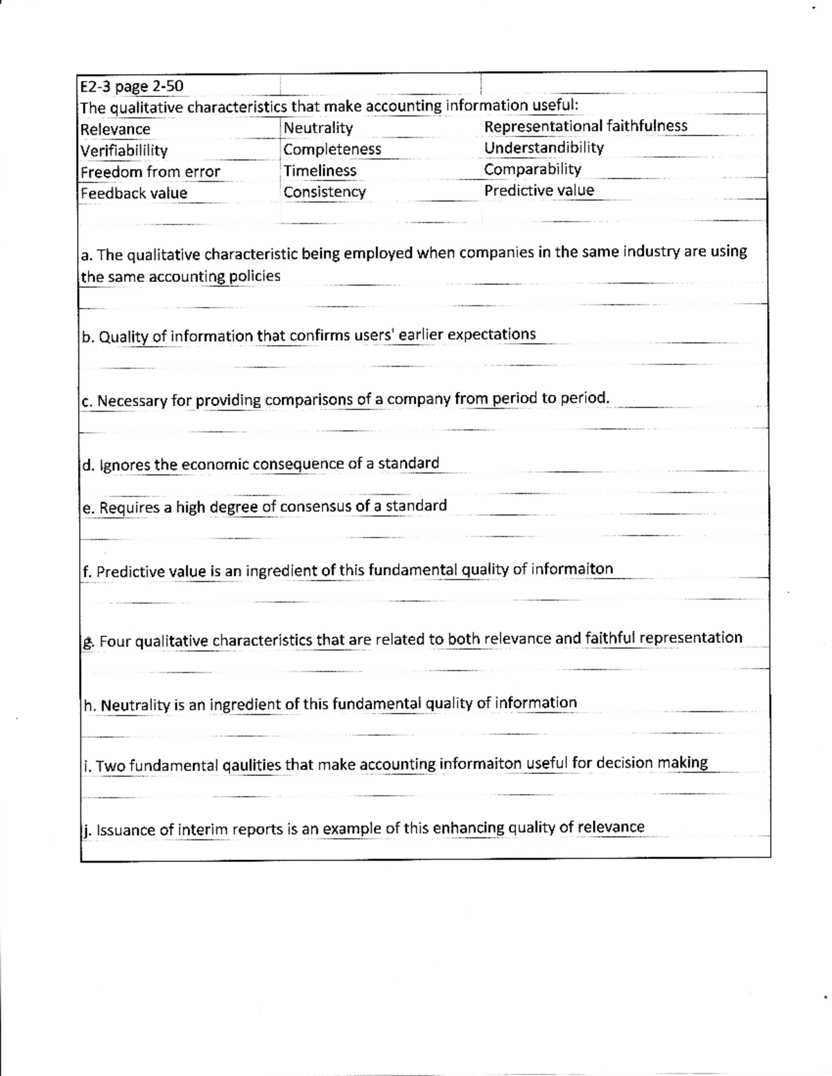 Printable Chapter 2 worksheets - ACC 433 - Studocu