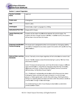ECE 455 Math Across the Curriculum - ECE-455 - GCU - Studocu