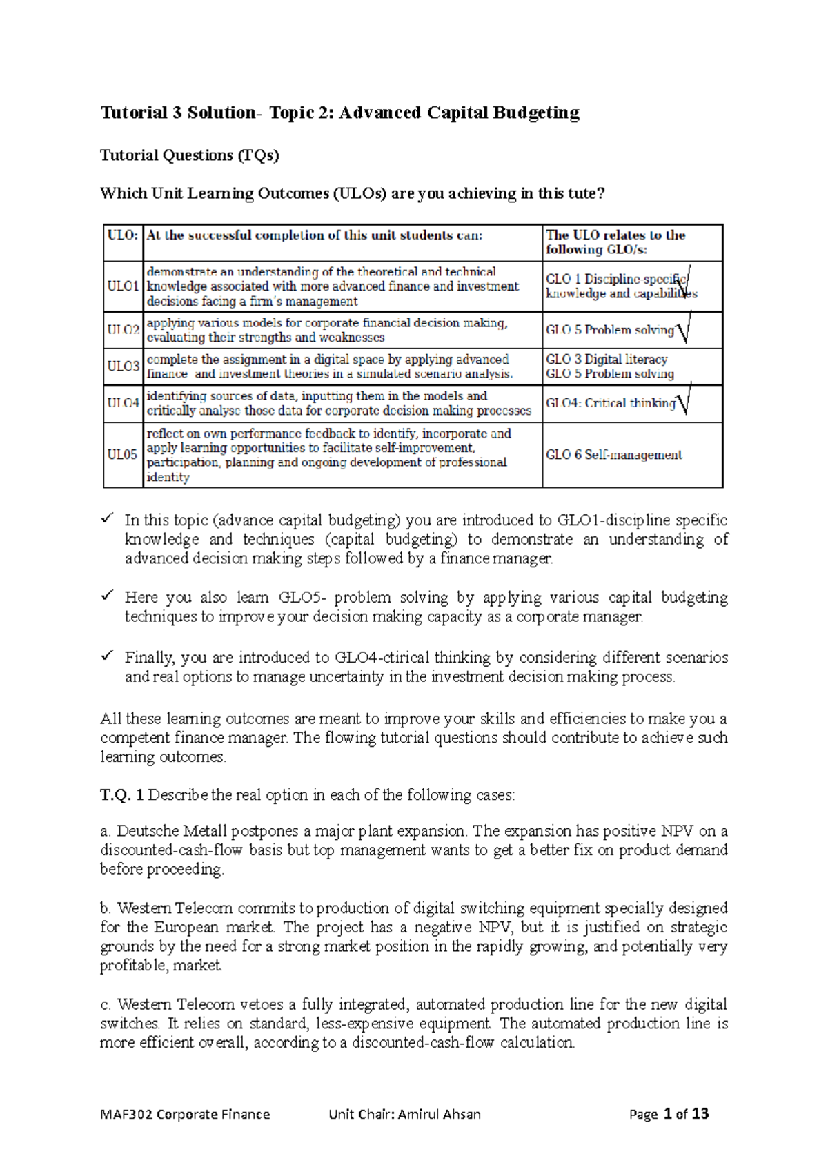 Tutorial 3 Solution MAF302 - Tutorial 3 Solution- Topic 2: Advanced ...