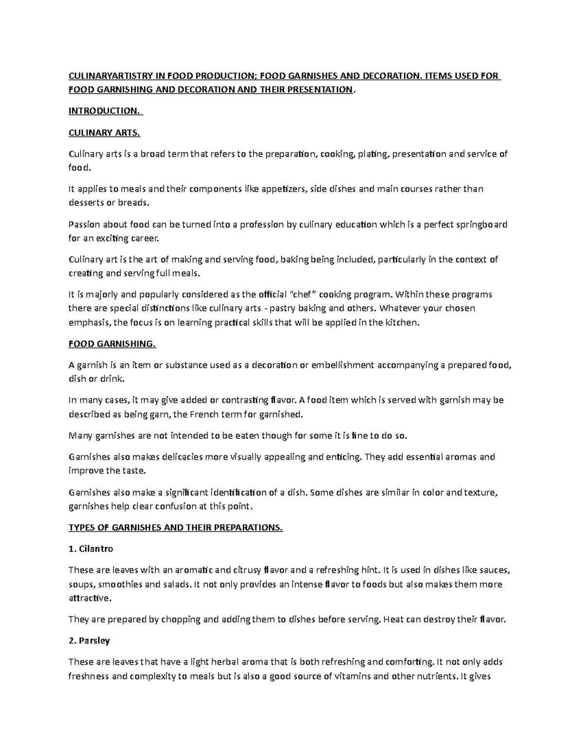 Culinaryartistry IN FOOD Production - CULINARYARTISTRY IN FOOD ...