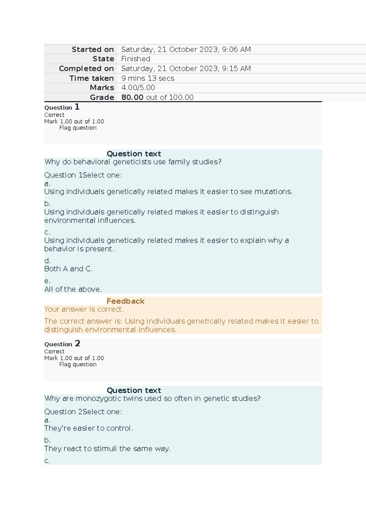 4212 - Quiz - Started on Saturday, 21 October 2023, 9:06 AM State ...