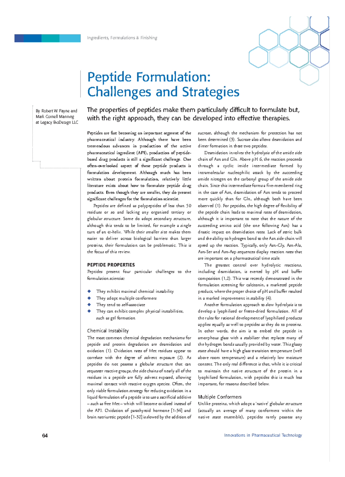 Proteinformulationt - protein formulations; challenges and strategy ...