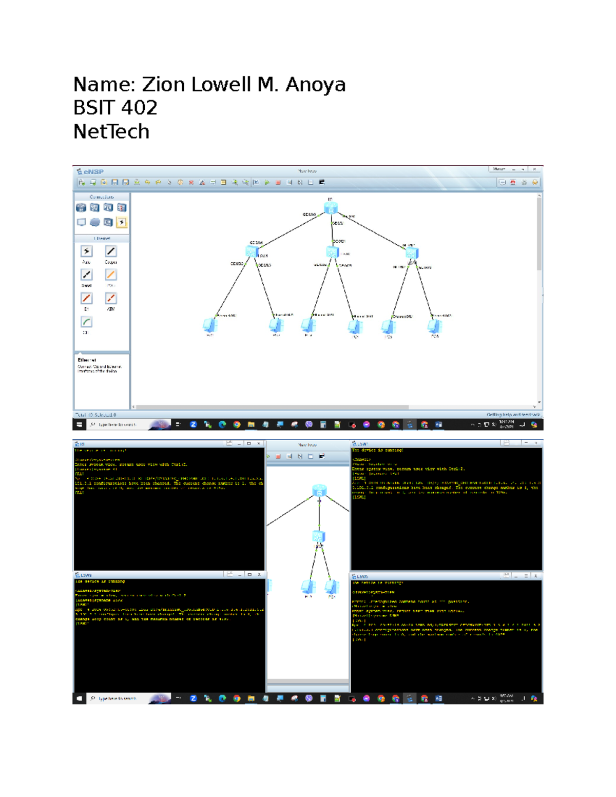 Anoya Zion-Lowell-04Lab - Information Technology (BSIT200) - Name: Zion ...