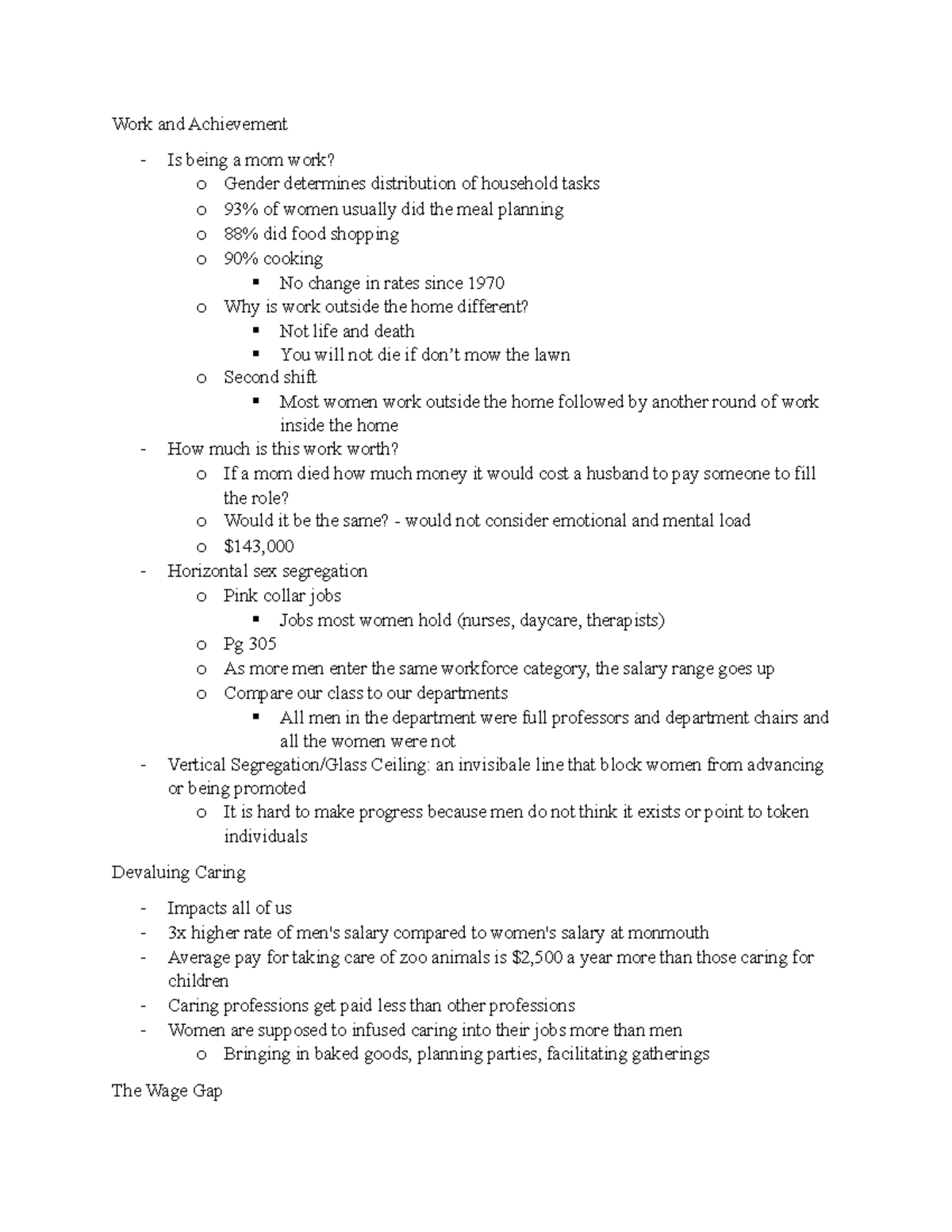 Work and Achievement - This chapter focuses on how women are ...