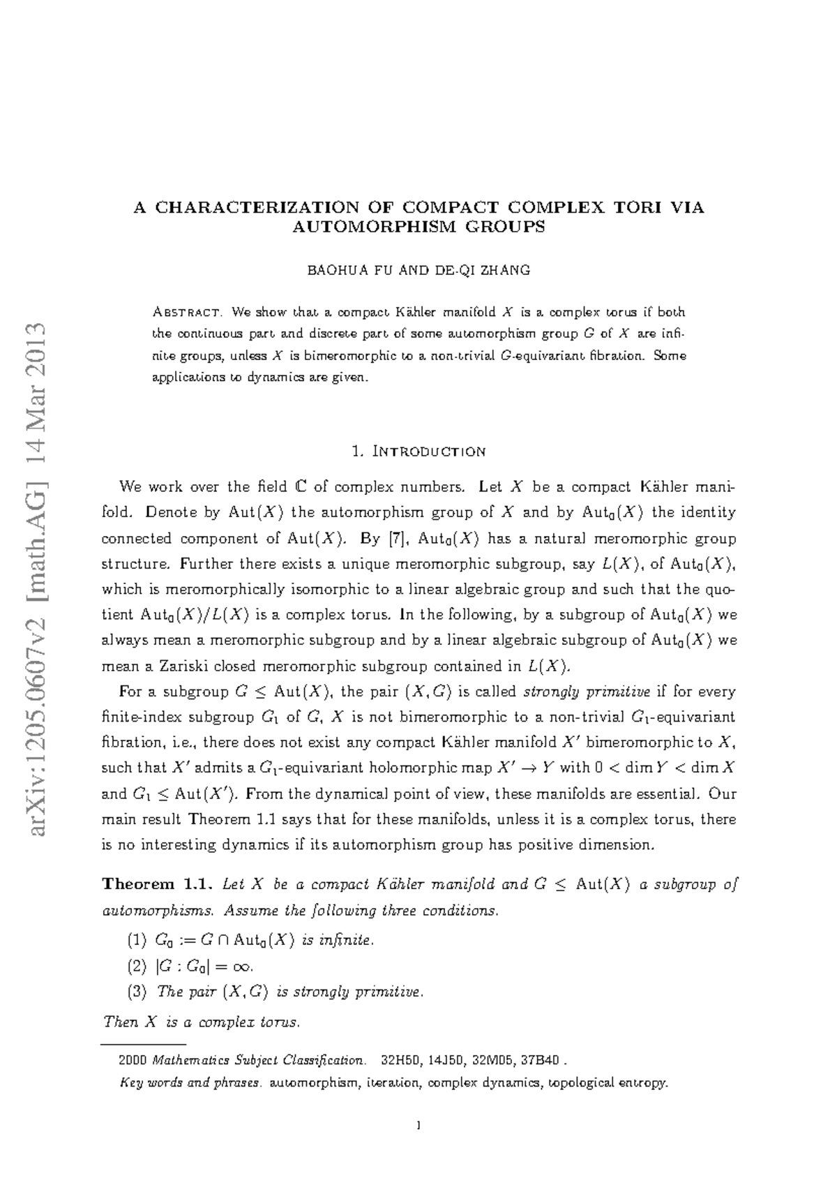 1205 - Cours - arXiv:1205 [math] 14 Mar 2013 A CHARACTERIZATION OF ...
