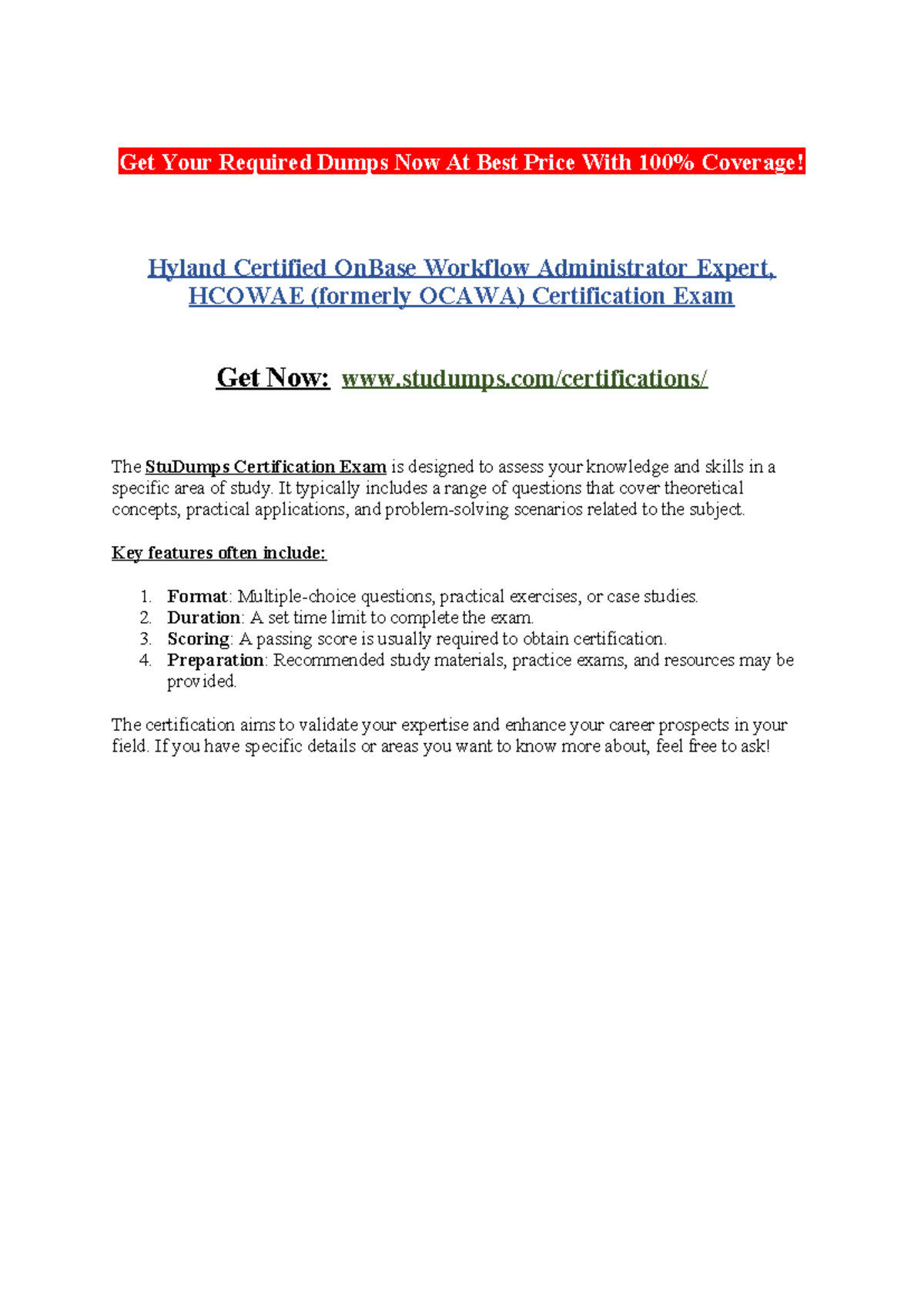 Hyland Certified On Base Workflow Administrator Expert, Hcowae ...