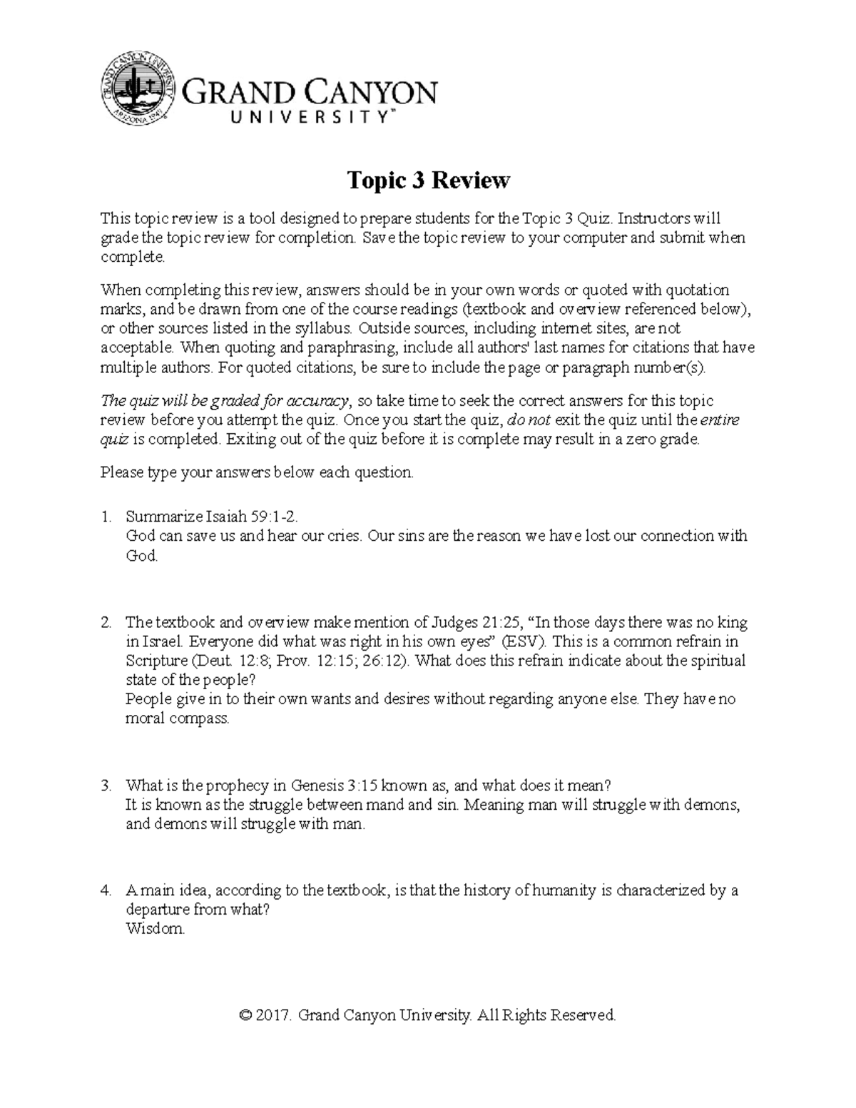 CWV 101 T3 Review - Topic 3 Review This topic review is a tool designed ...