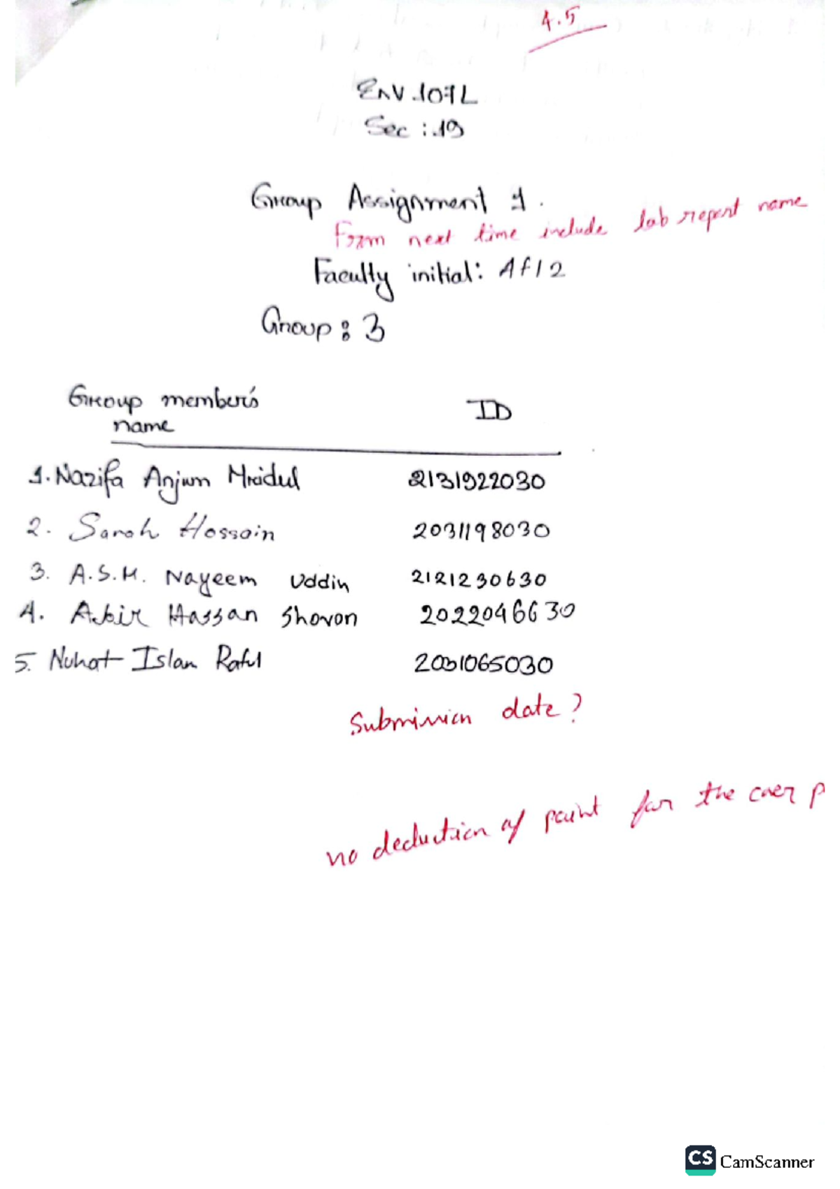 Lab1 - Introduction to Environmental Science (Lab) - Studocu