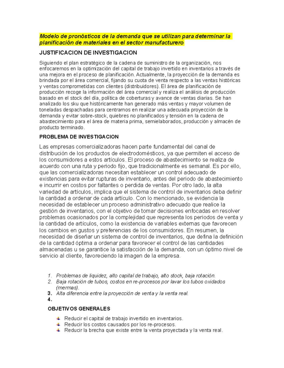 Plan. Demanda 1 - Modelo de pronósticos de la demanda que se utilizan ...
