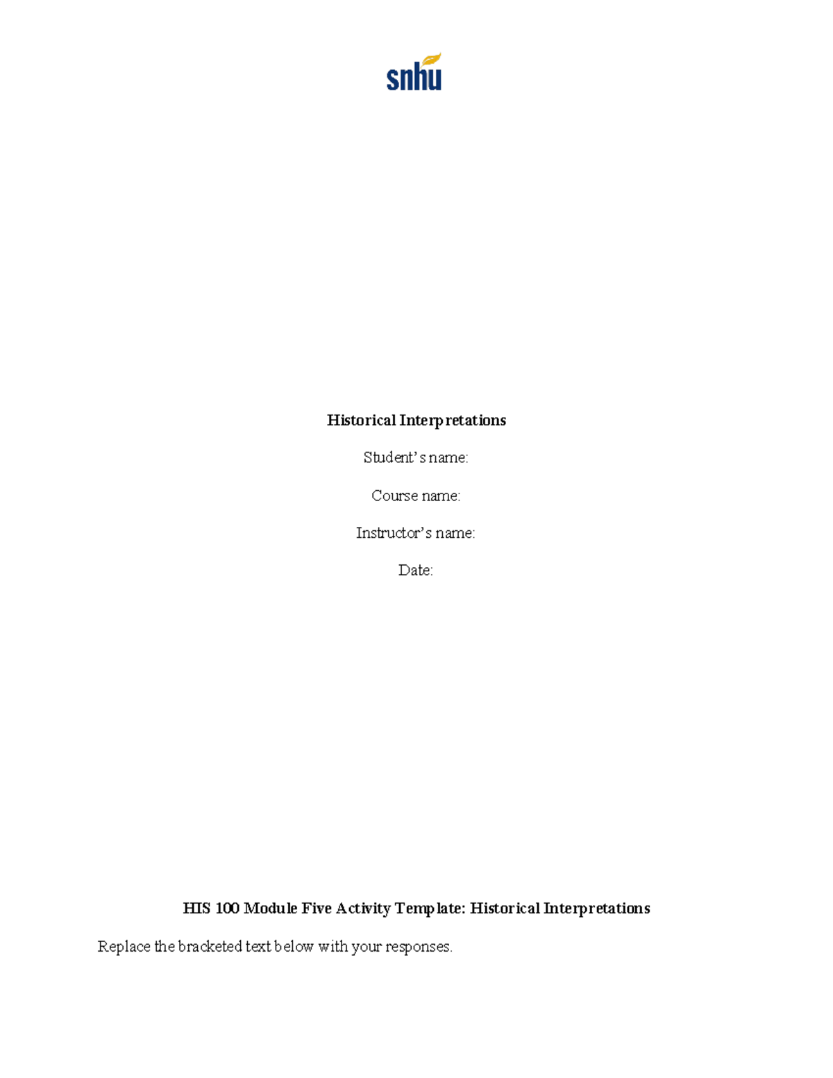 Order 6259527-APA- Module Five - Historical Interpretations ...