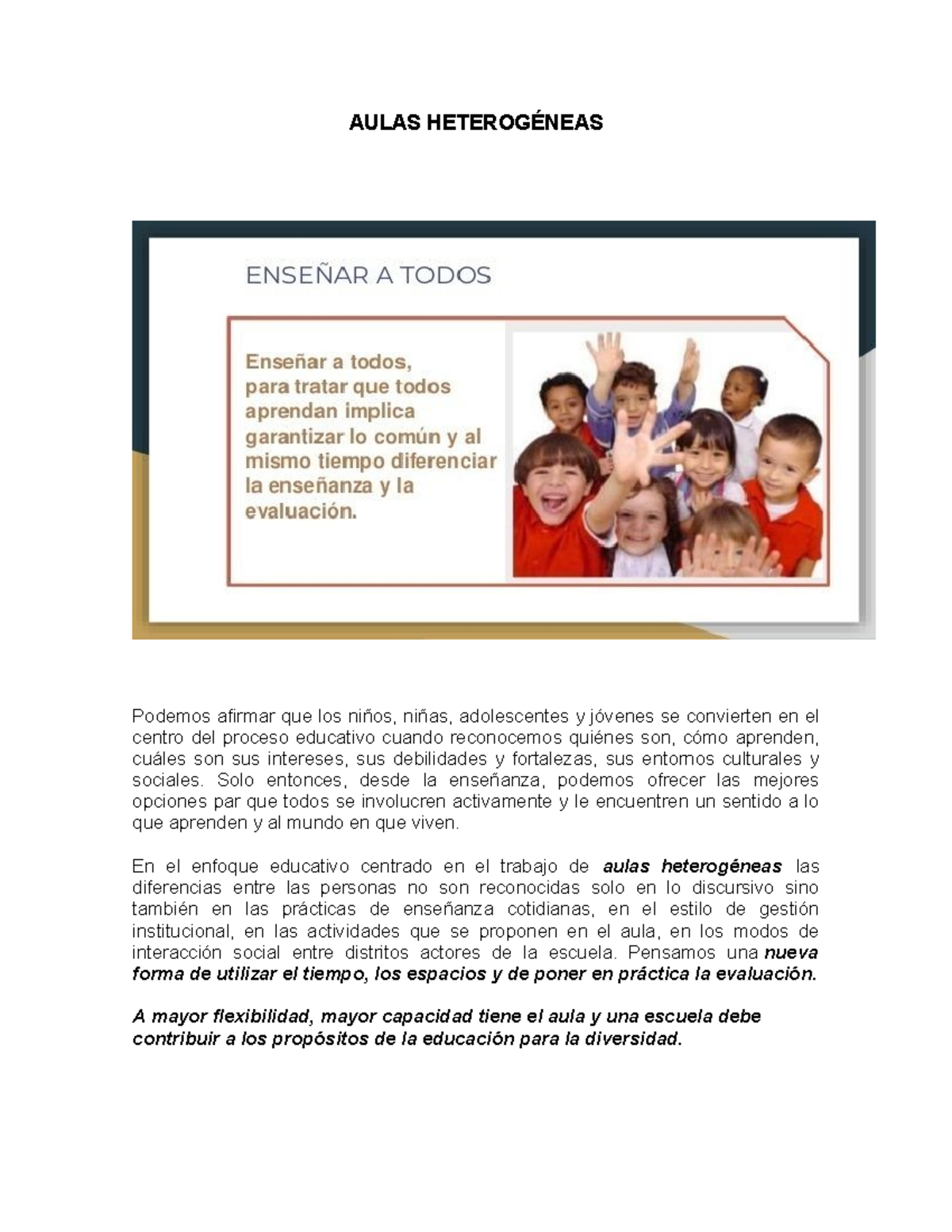 Aulas Heterogéneas - apunte a eulas heterogeneas - AULAS HETEROGÉNEAS ...