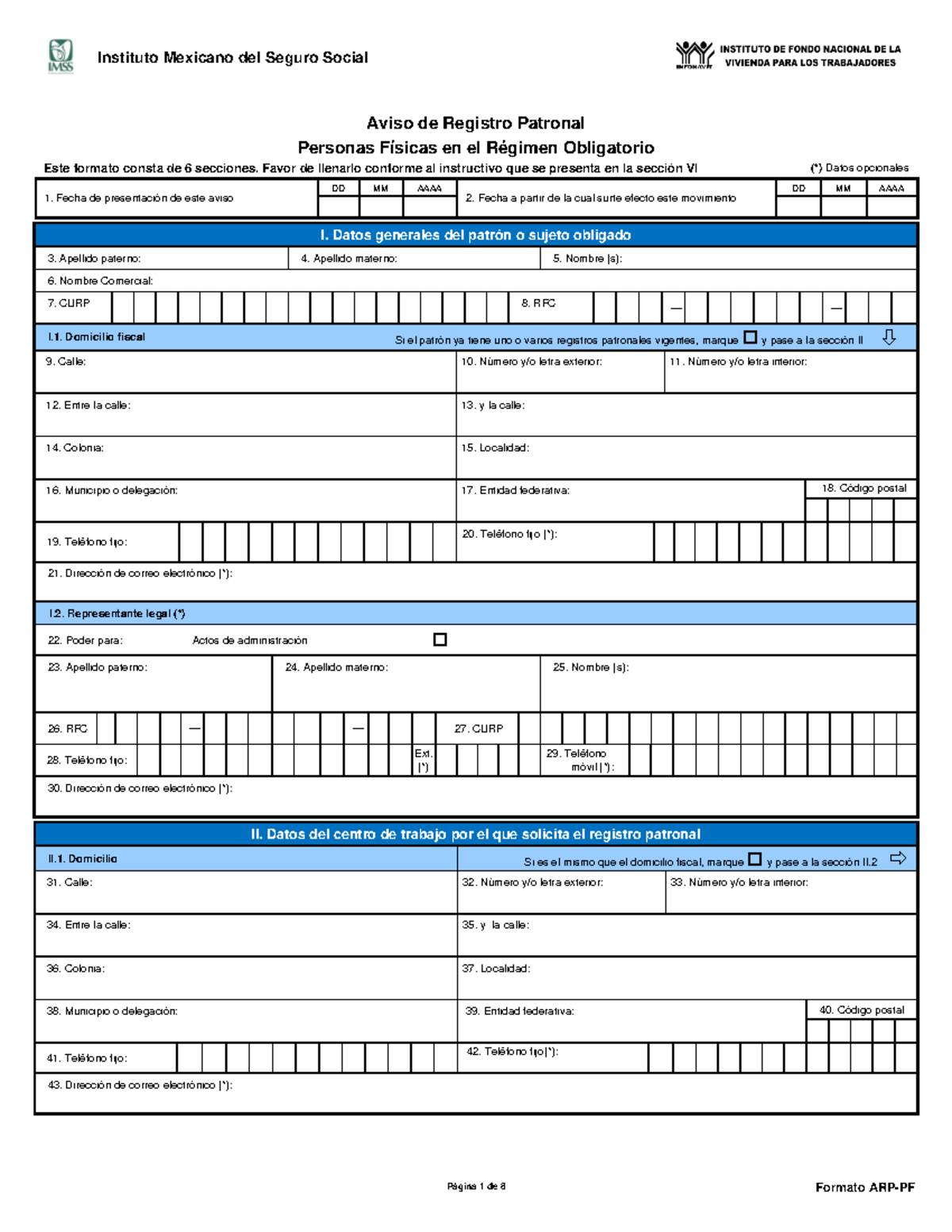 PRE ALTA IMSS - sdfsaf - Aviso de Registro Patronal Personas Físicas en ...