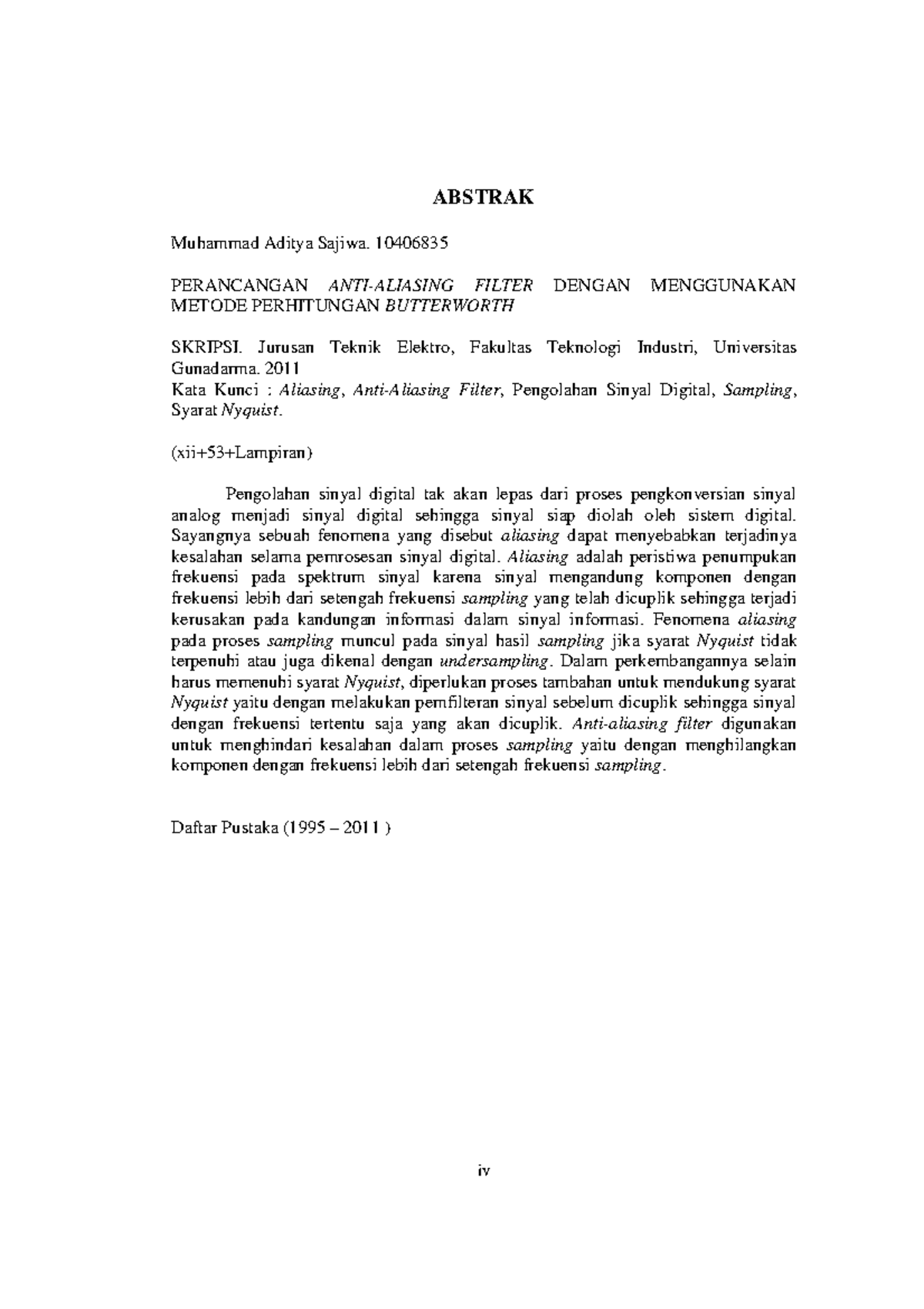 B9073ce29c1b004a8227f8bbaba 9d5e0a3efe173 - iv ABSTRAK Muhammad Aditya ...