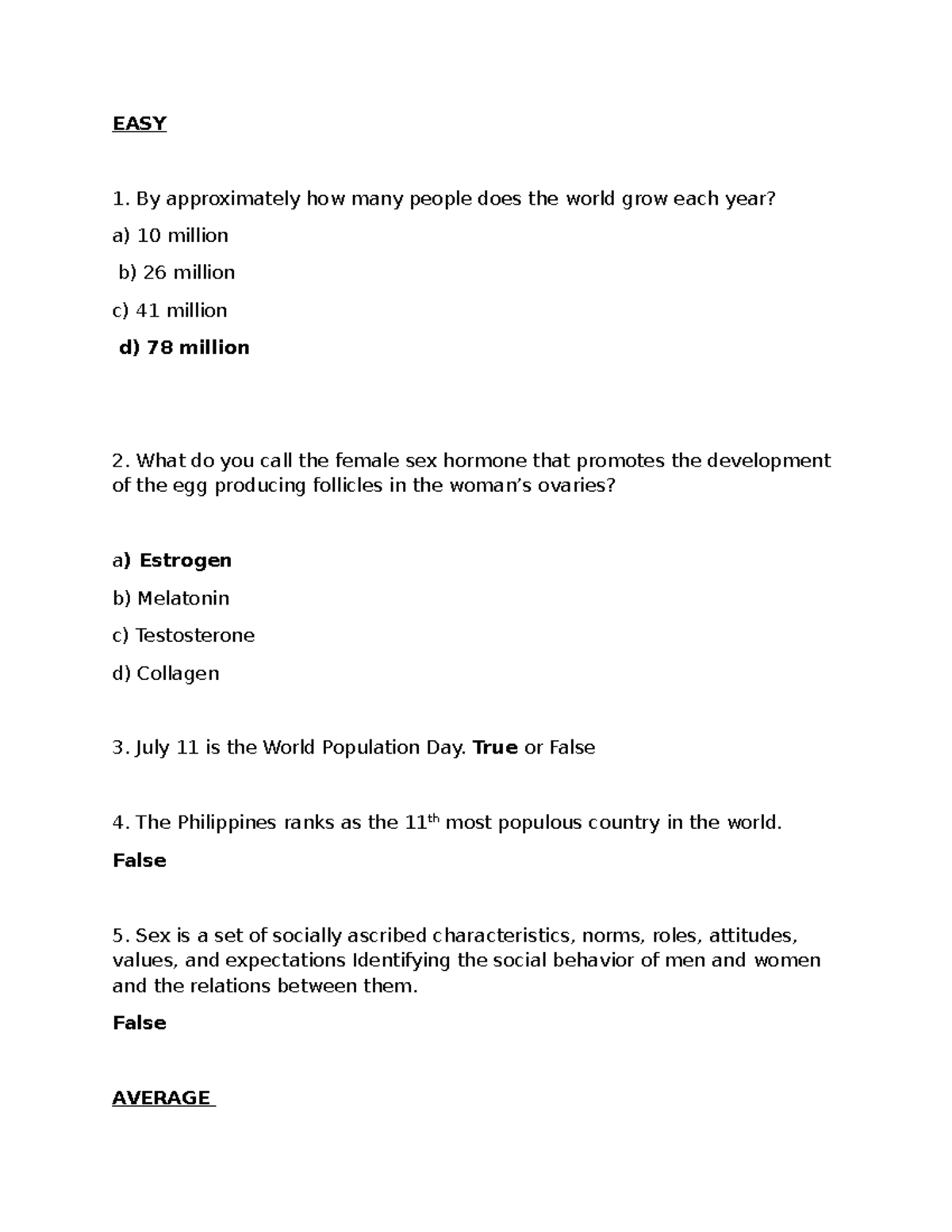 Pop Quiz Questionnaire - EASY By approximately how many people does the ...