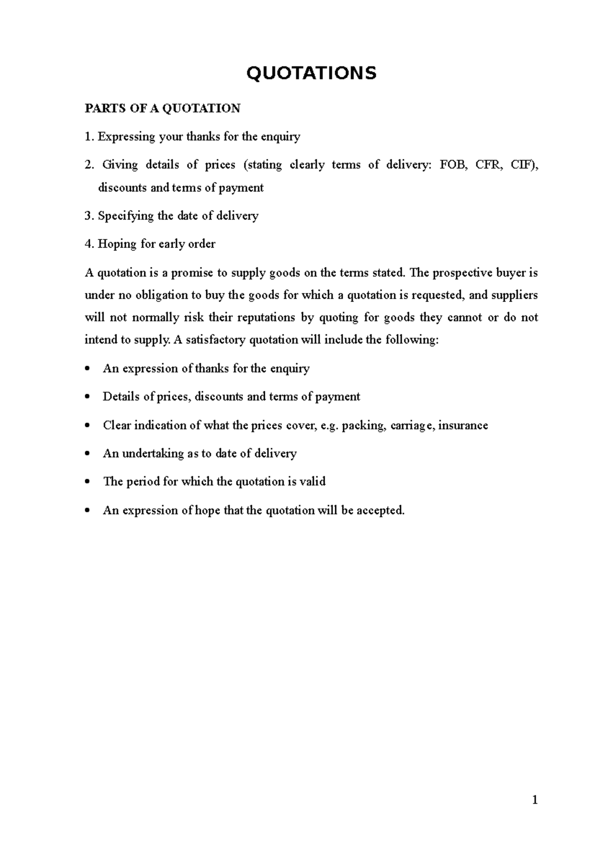 SS7 Quotation 1 - english assignment - QUOTATIONS PARTS OF A QUOTATION ...