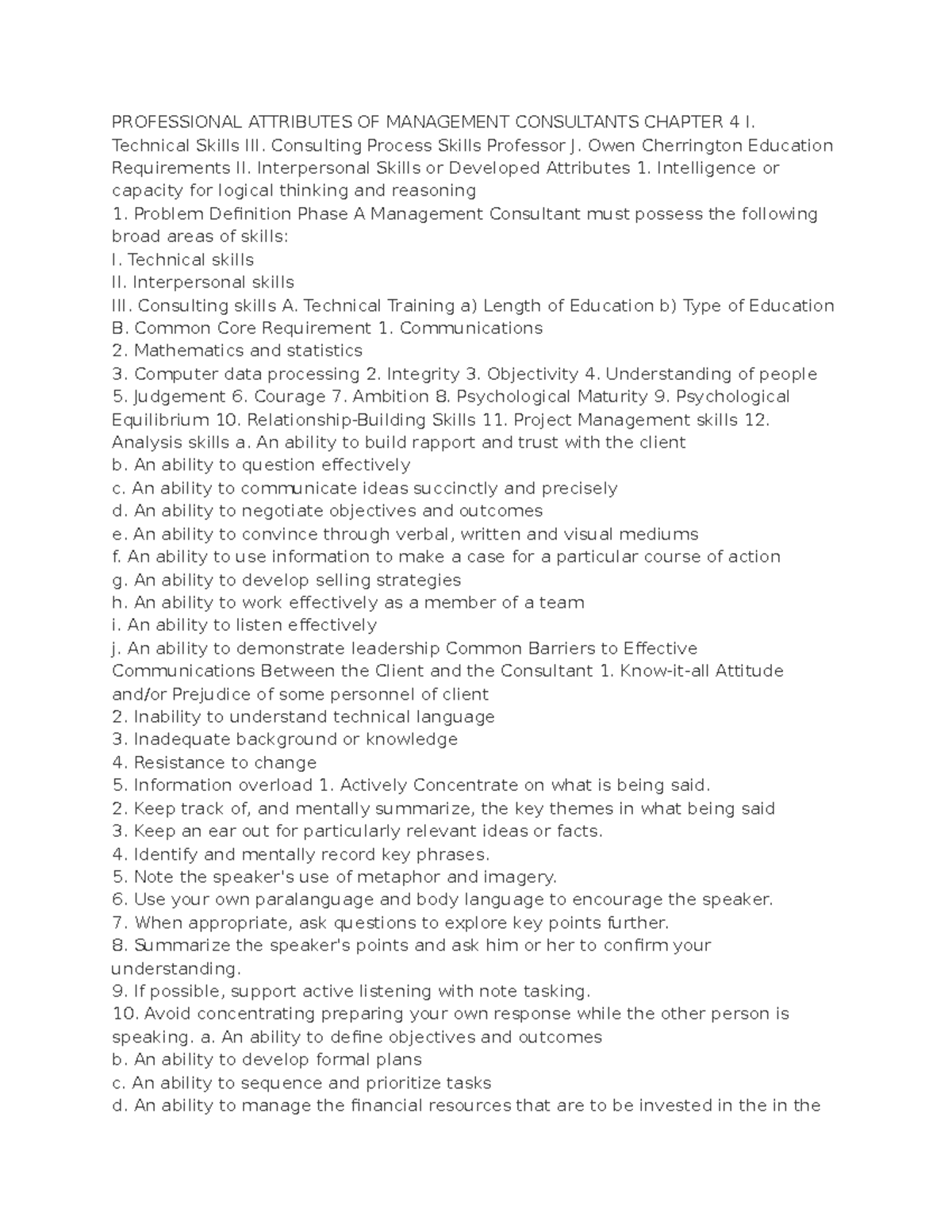 Professional Attributes OF Management CO - PROFESSIONAL ATTRIBUTES OF ...