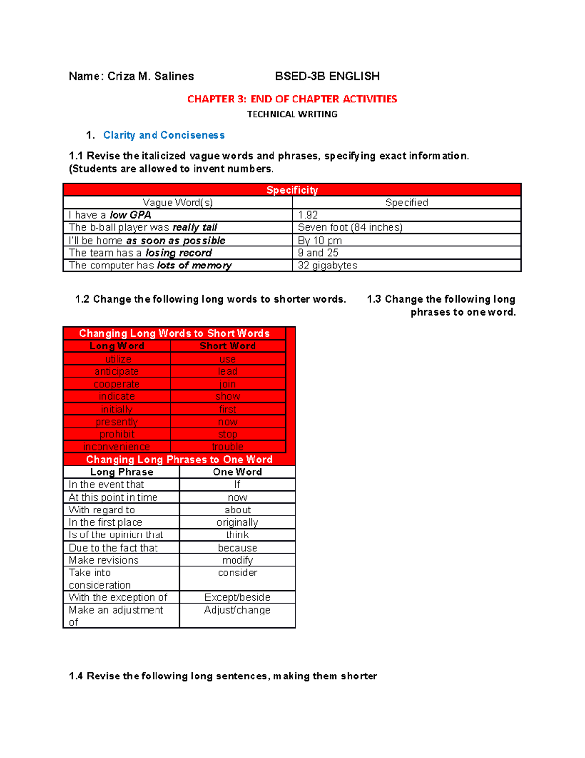 Chapter-3- Activities - Name: Criza M. Salines BSED-3B ENGLISH CHAPTER ...