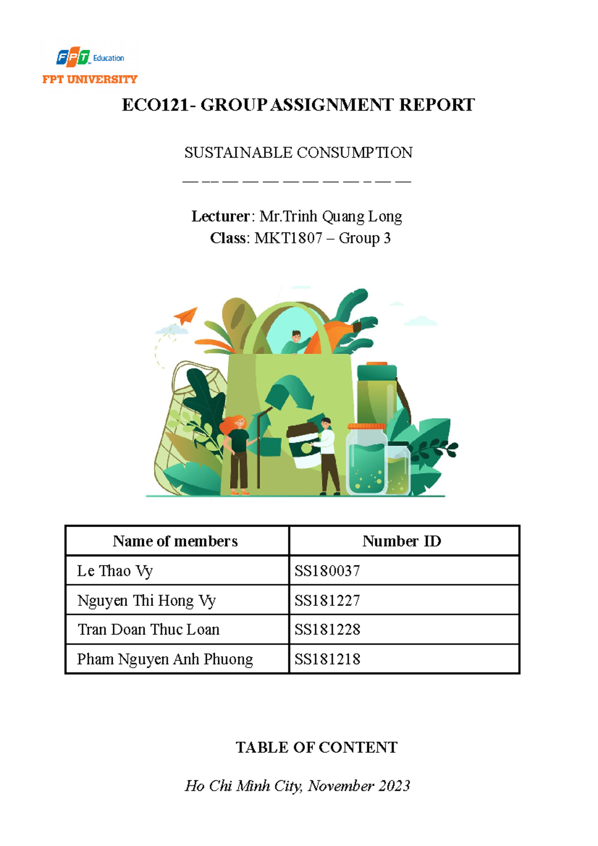 ECO 121 Group Assignment Report Group - ECO121- GROUP ASSIGNMENT REPORT ...