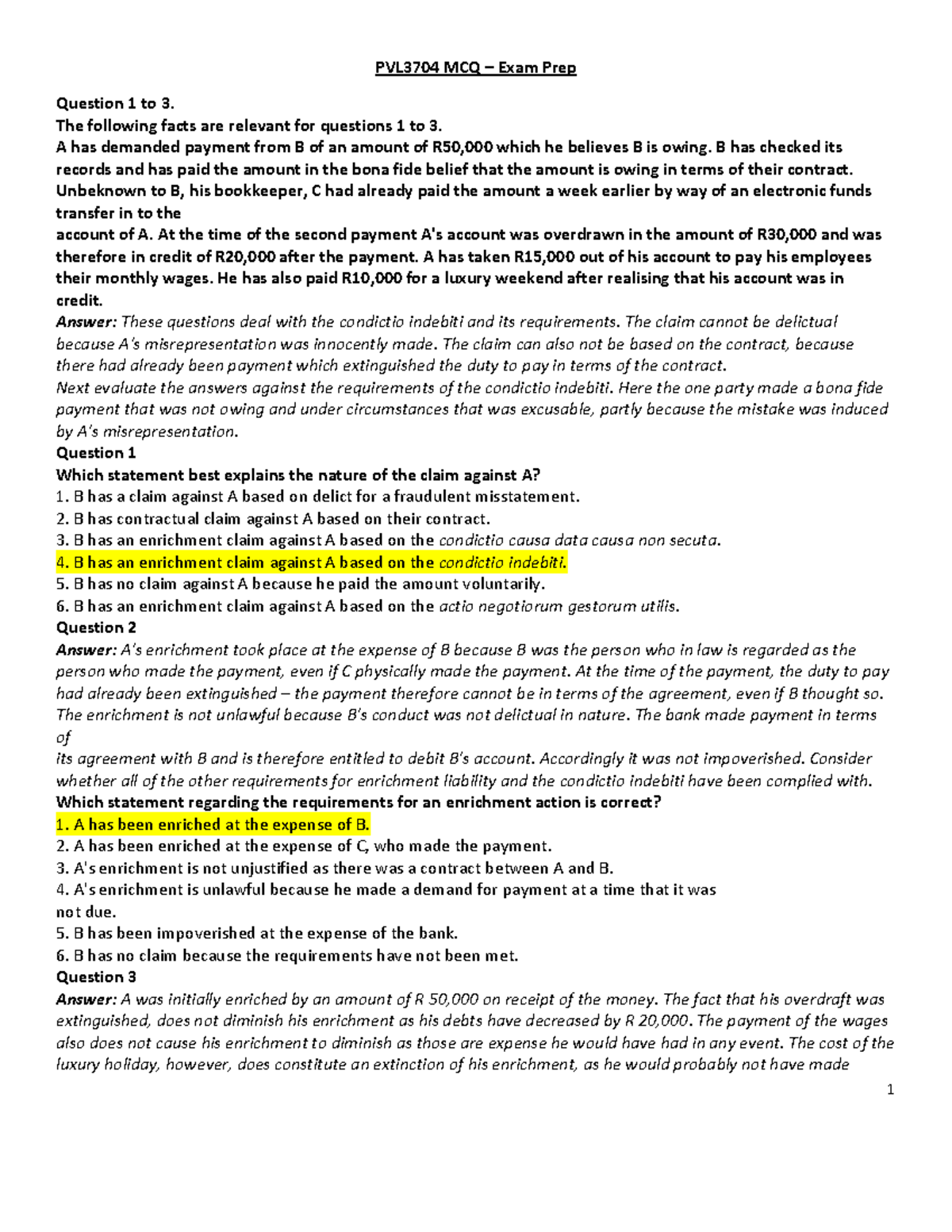 MCQ Exam Prep - MCQ from past papers with answers in preparation for ...