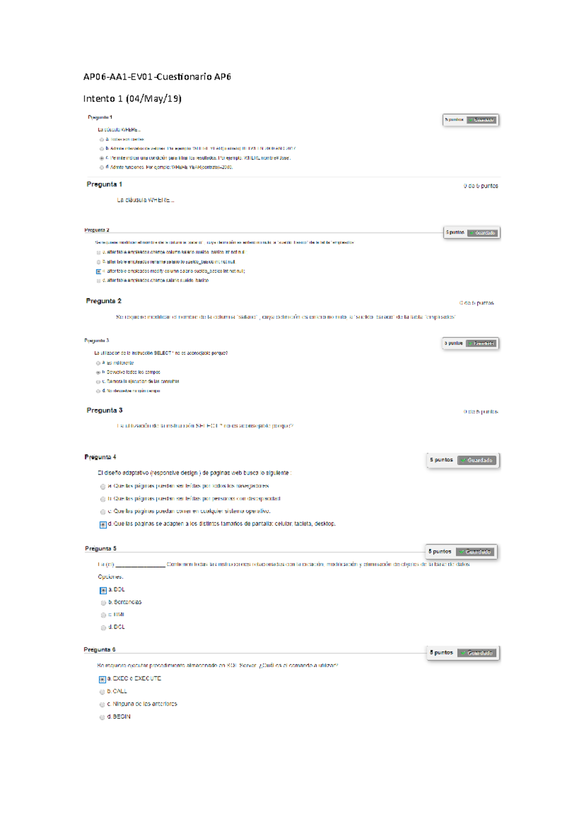 Cuestionario AP06 - Examen - ADSI - AP06-AA1-EV01-Cuestionario AP ...