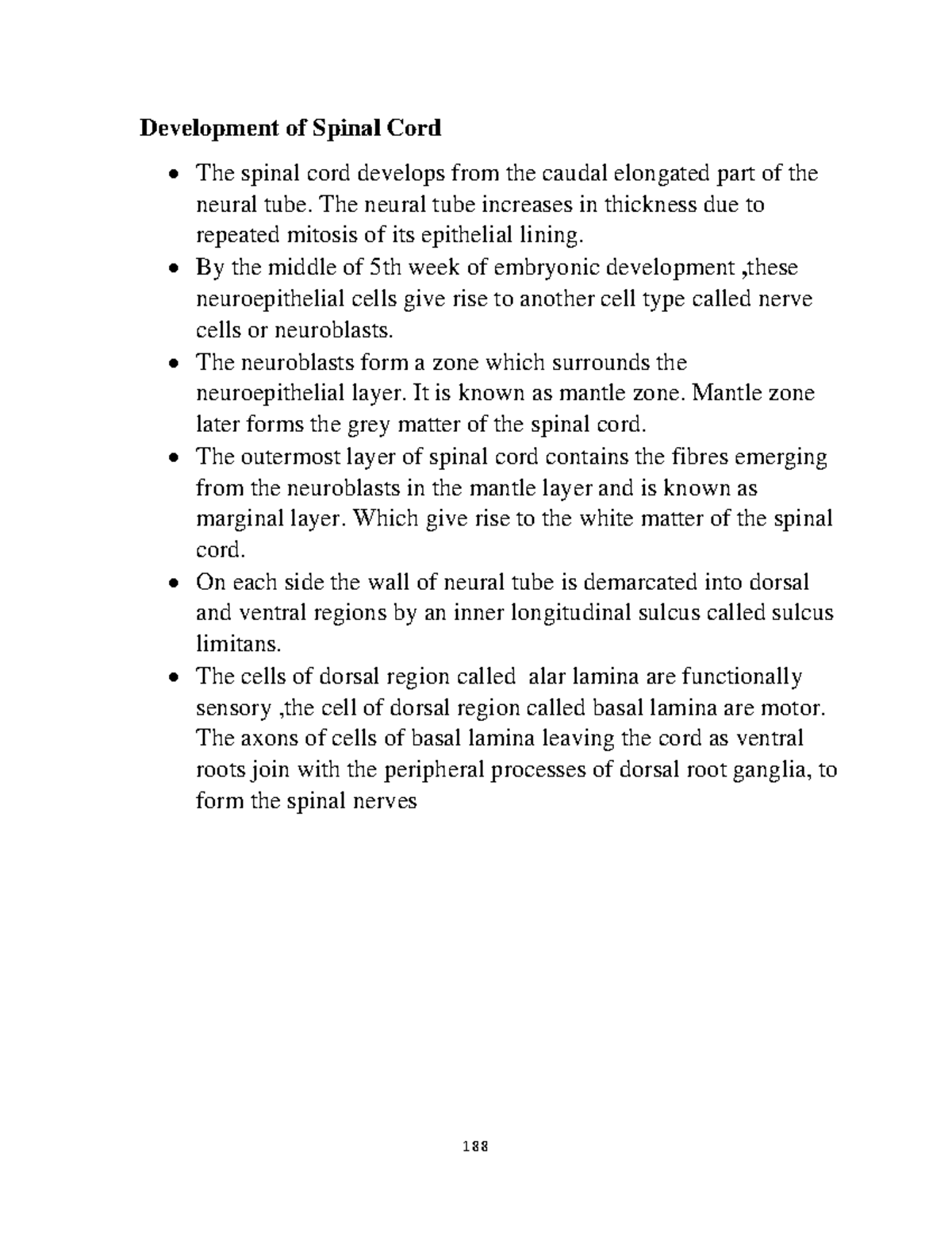 NEU anatomy-Development of Spinal Cord - 188 Development of Spinal Cord ...