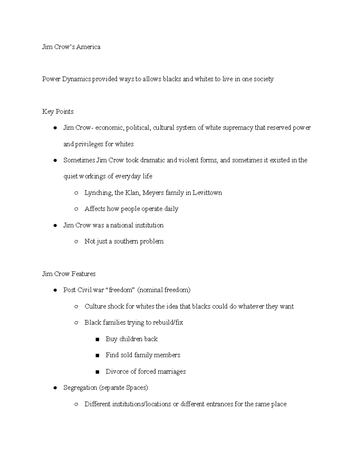 Jim Crow's America - A lecture by Dr. Cavar Reid describing the nature ...