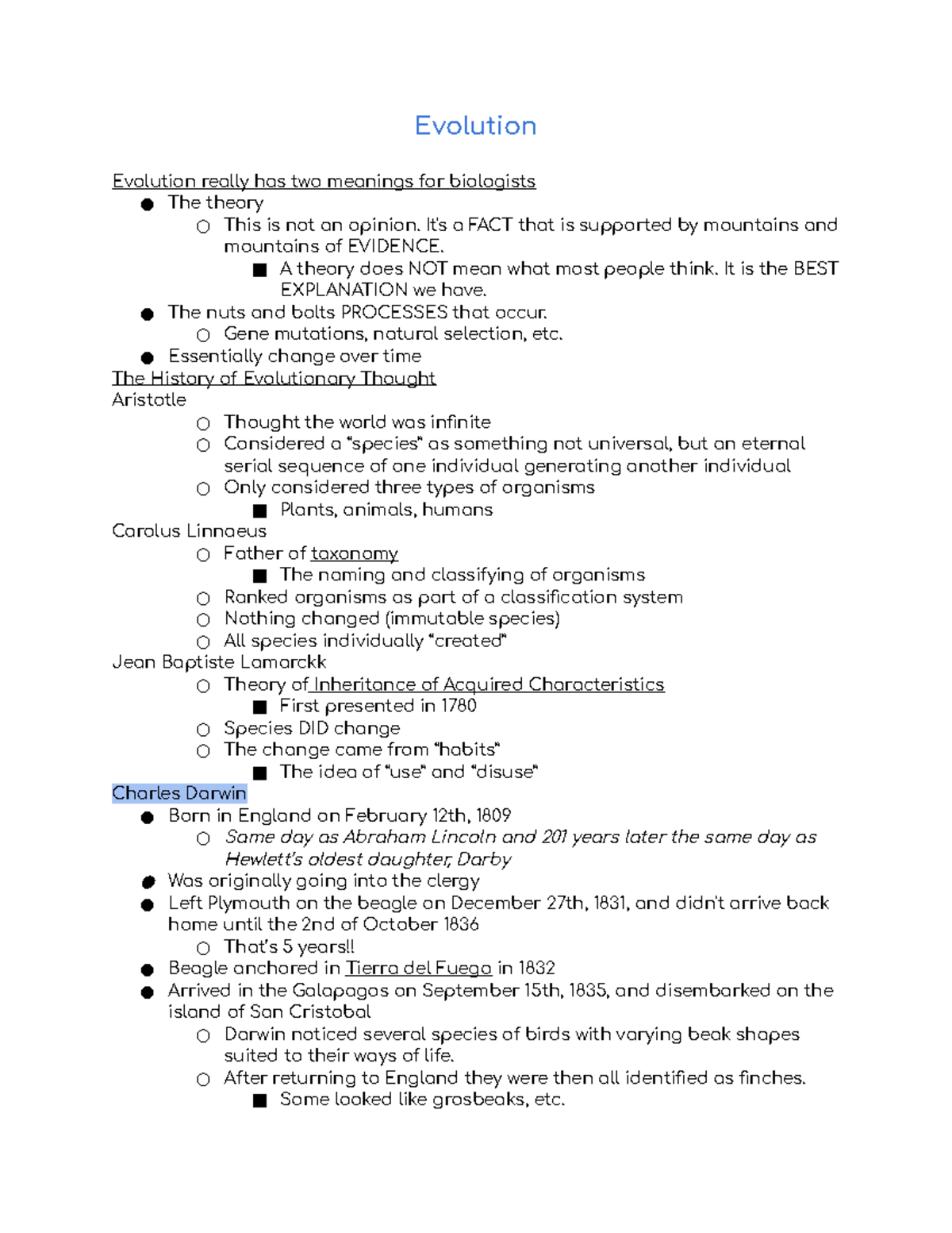 Module 10 Evolution - Evolution Evolution really has two meanings for ...