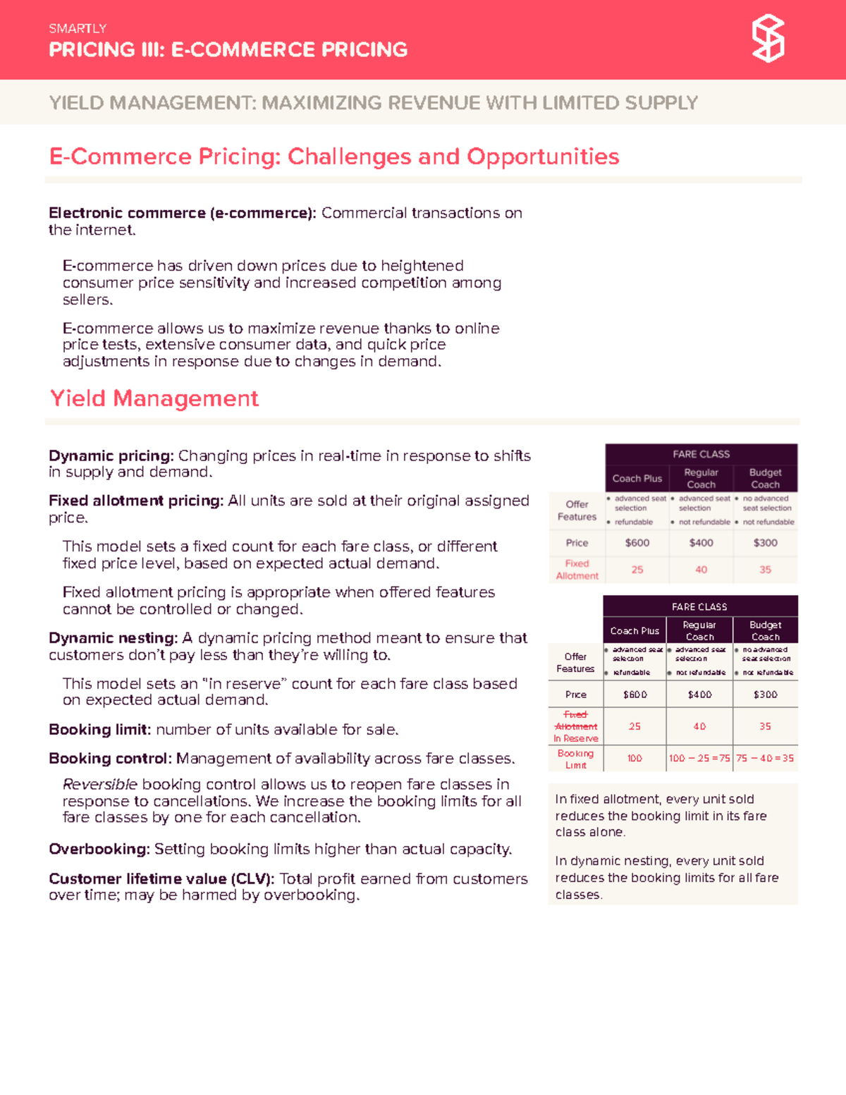 Pricing III E-Commerce Pricing - Yield Management - Dynamic nesting: A ...