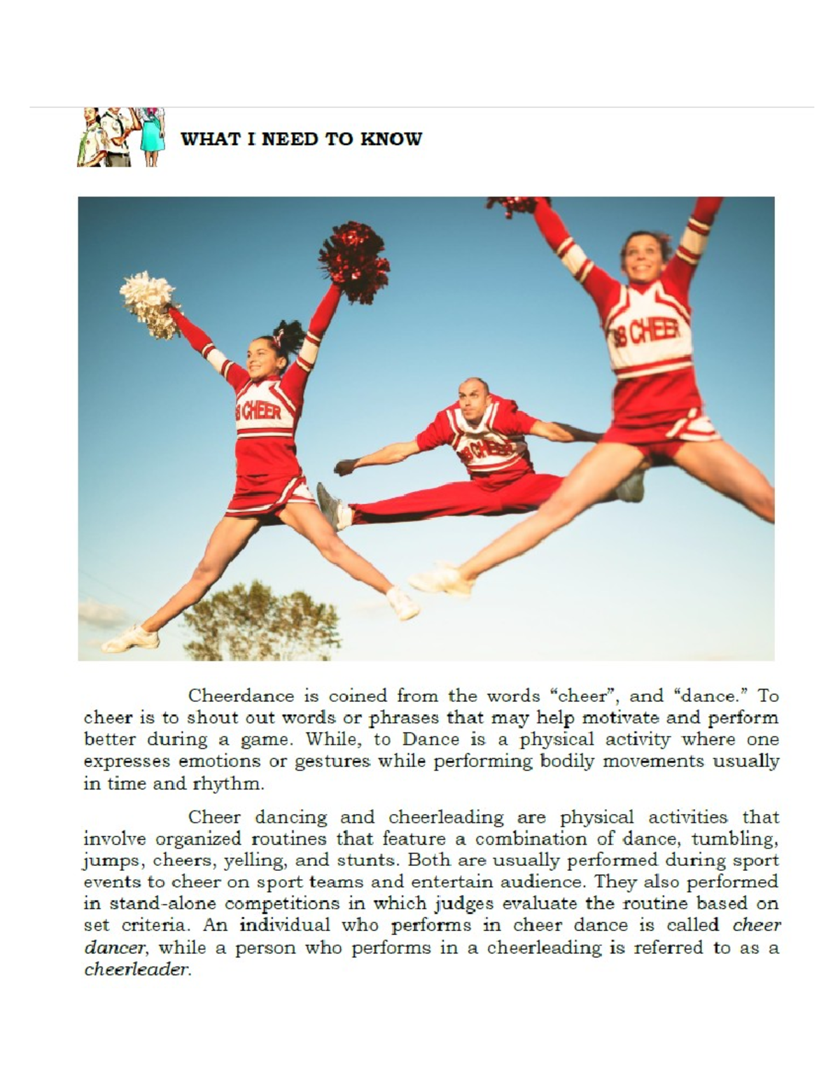 Cheerdance - N/A - Bachelor of Secondary Education - Studocu