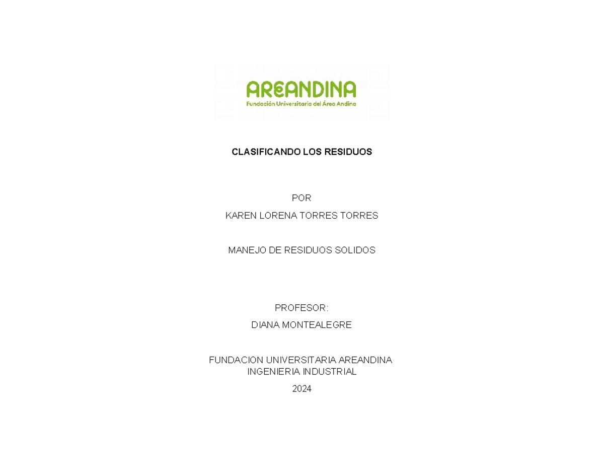 Microsoft Word - residuos - CLASIFICANDO LOS RESIDUOS POR KAREN LORENA ...