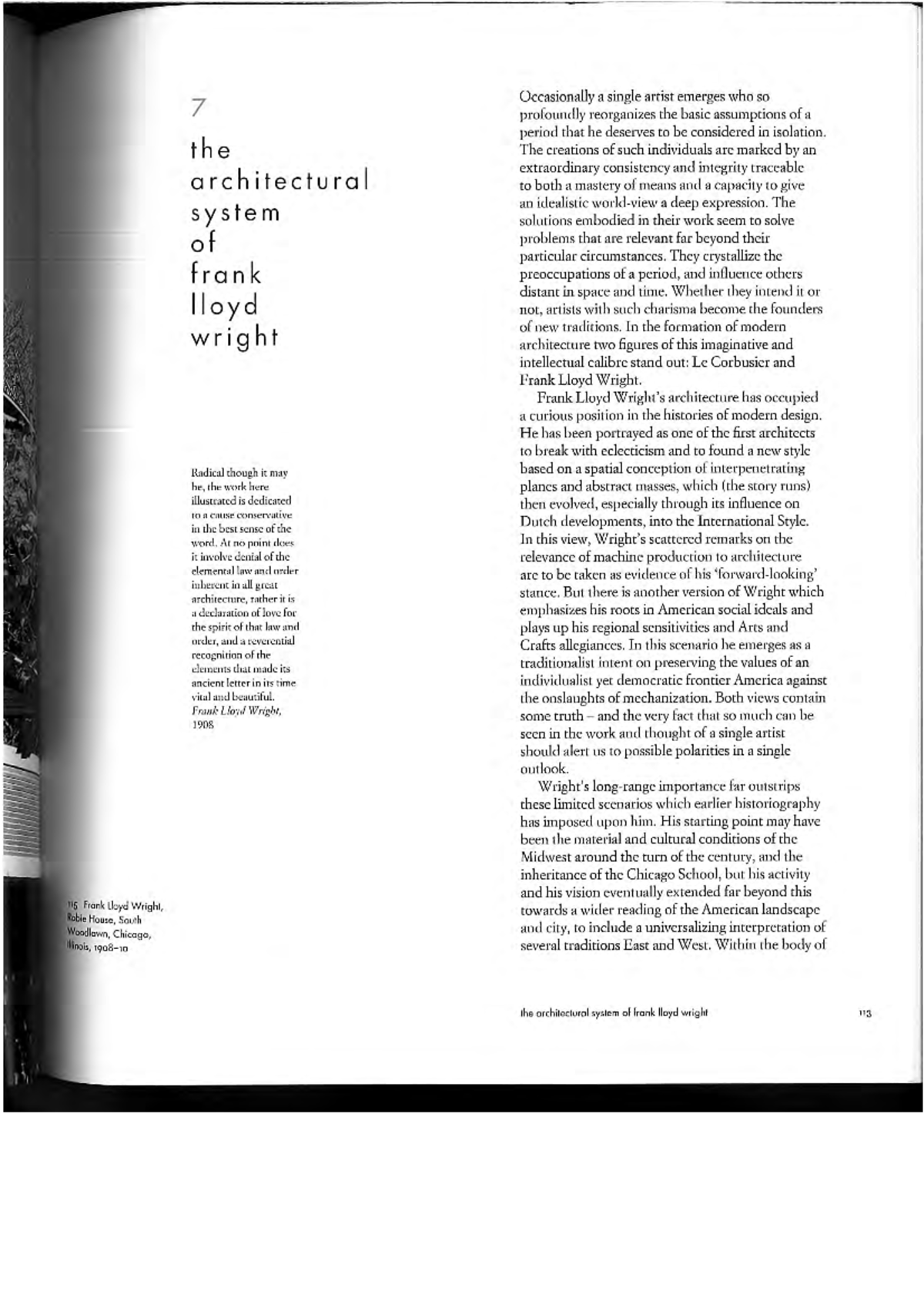 chapter 7 the architectural system of frank lloyd wright - ABPL30050 ...