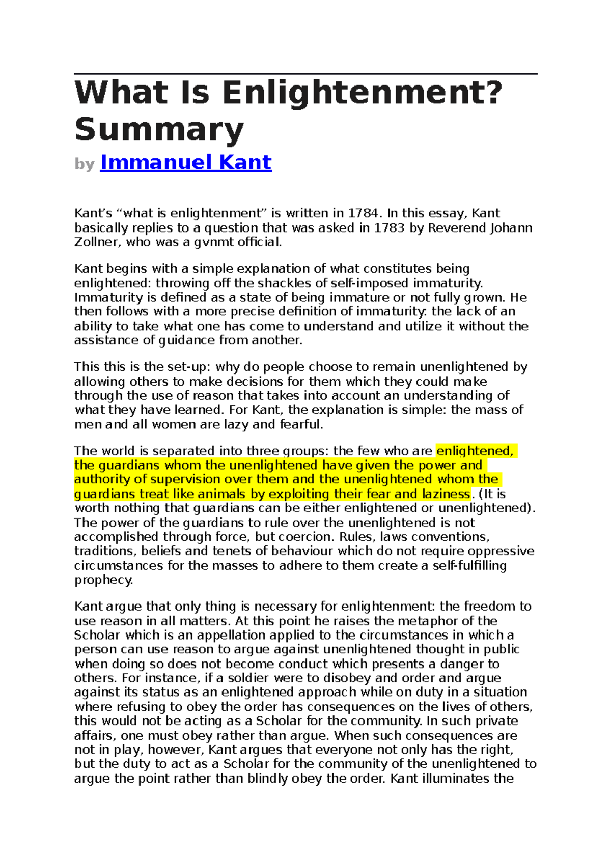 Enlightenment Simple Summary What Is Enlightenment Summary By