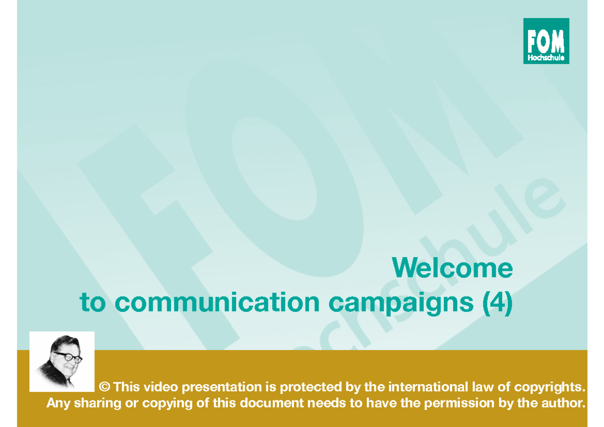 FOM Master Werbekampagnen SS 2022 - Welcome to communication campaigns ...