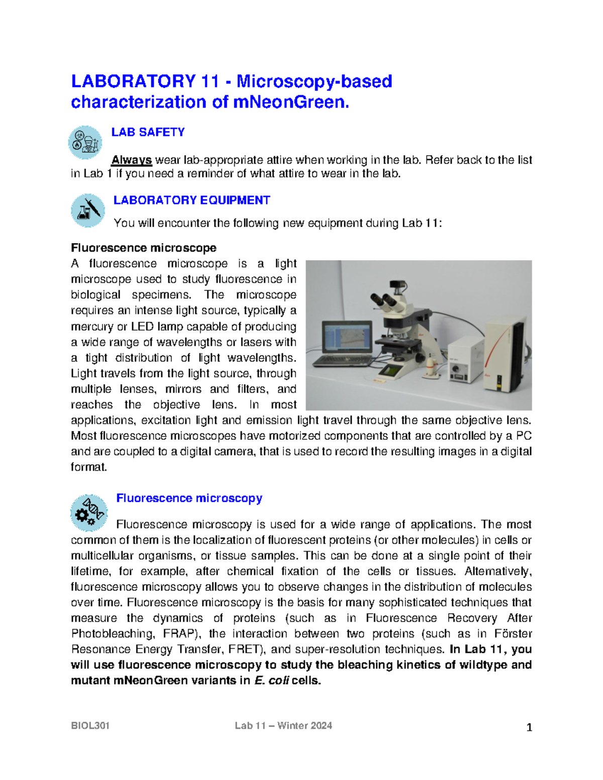 BIOL301 Lab11 Manual W2024 - Copy - BIOL301 Lab 1 1 – Winter 202 4 ...